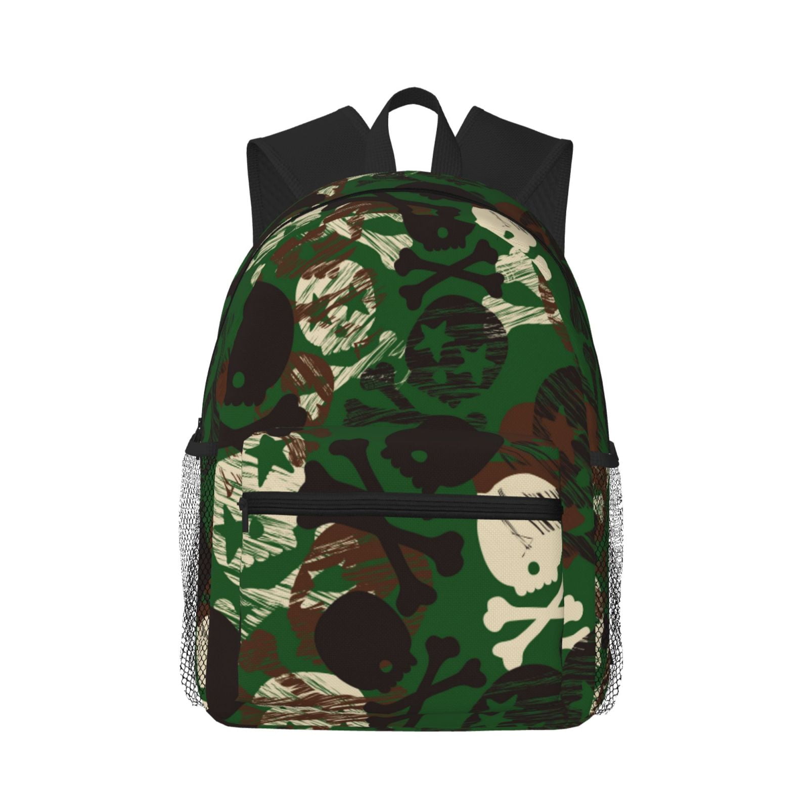 Lsque Camouflage Skull Classic Casual Backpack - Large Capacity Water ...