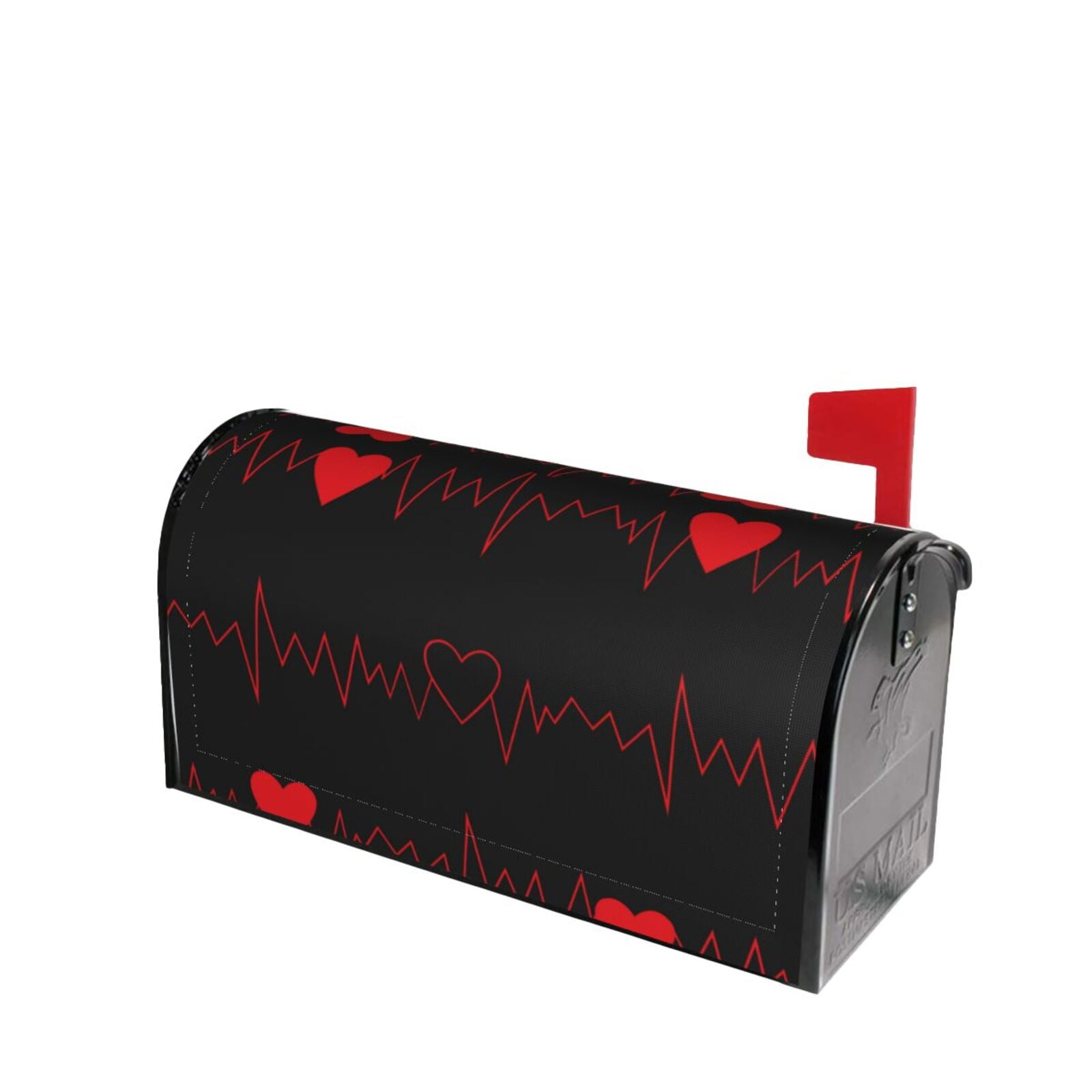 Lsque Cardiogram and Heart Mailbox Cover Standard Size ,Magnetic ...