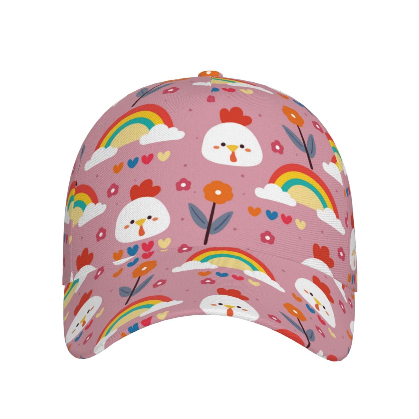 Lsque Cartoon Chicken Baseball Cap Trucker Low Profile Hat Golf Dad Hat ...