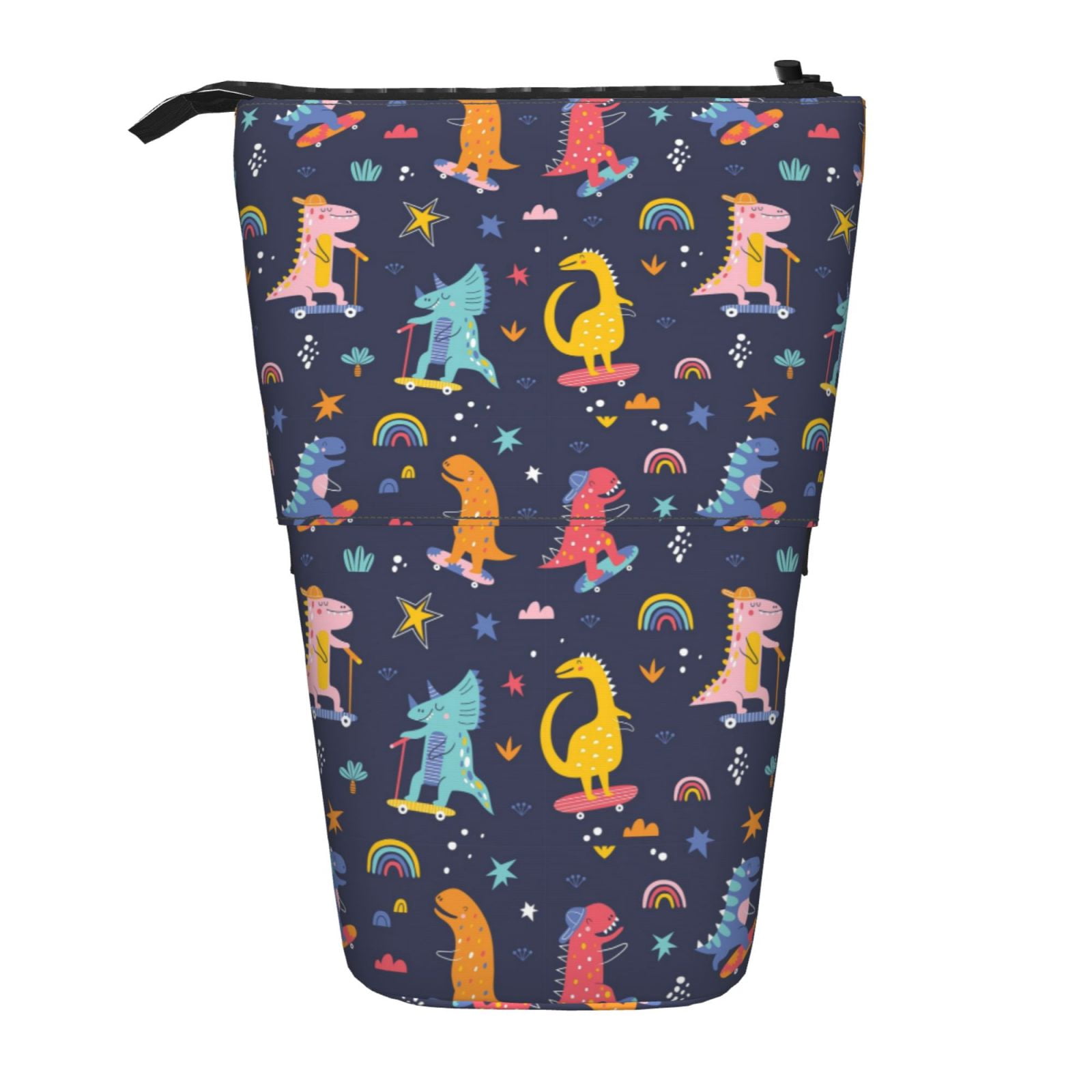 Lsque Cartoon Dinosaur Pattern Telescopic Pencil Bag Pen Holder ...