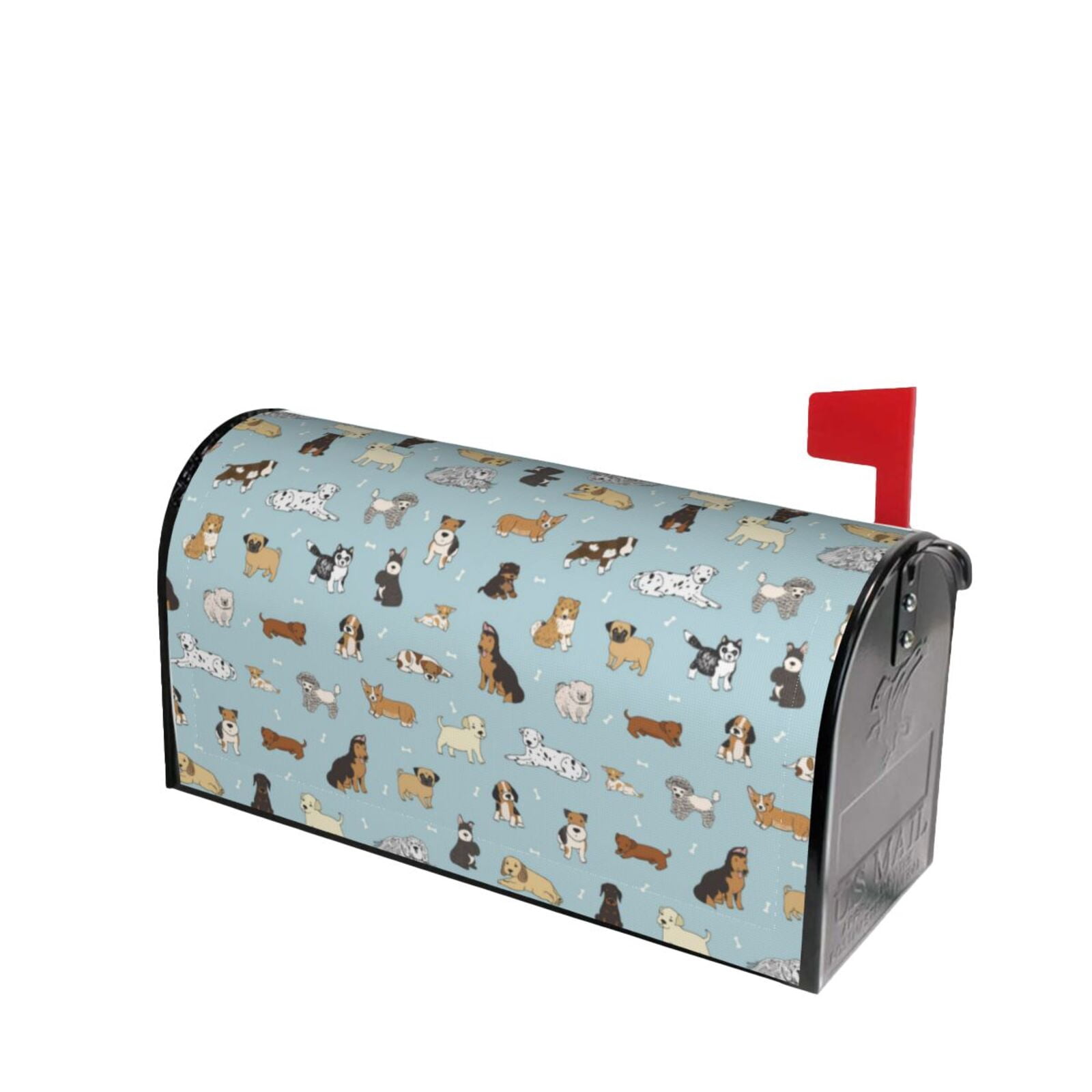Lsque Cartoon Doodle Puppy Mailbox Cover Standard Size ,Magnetic ...