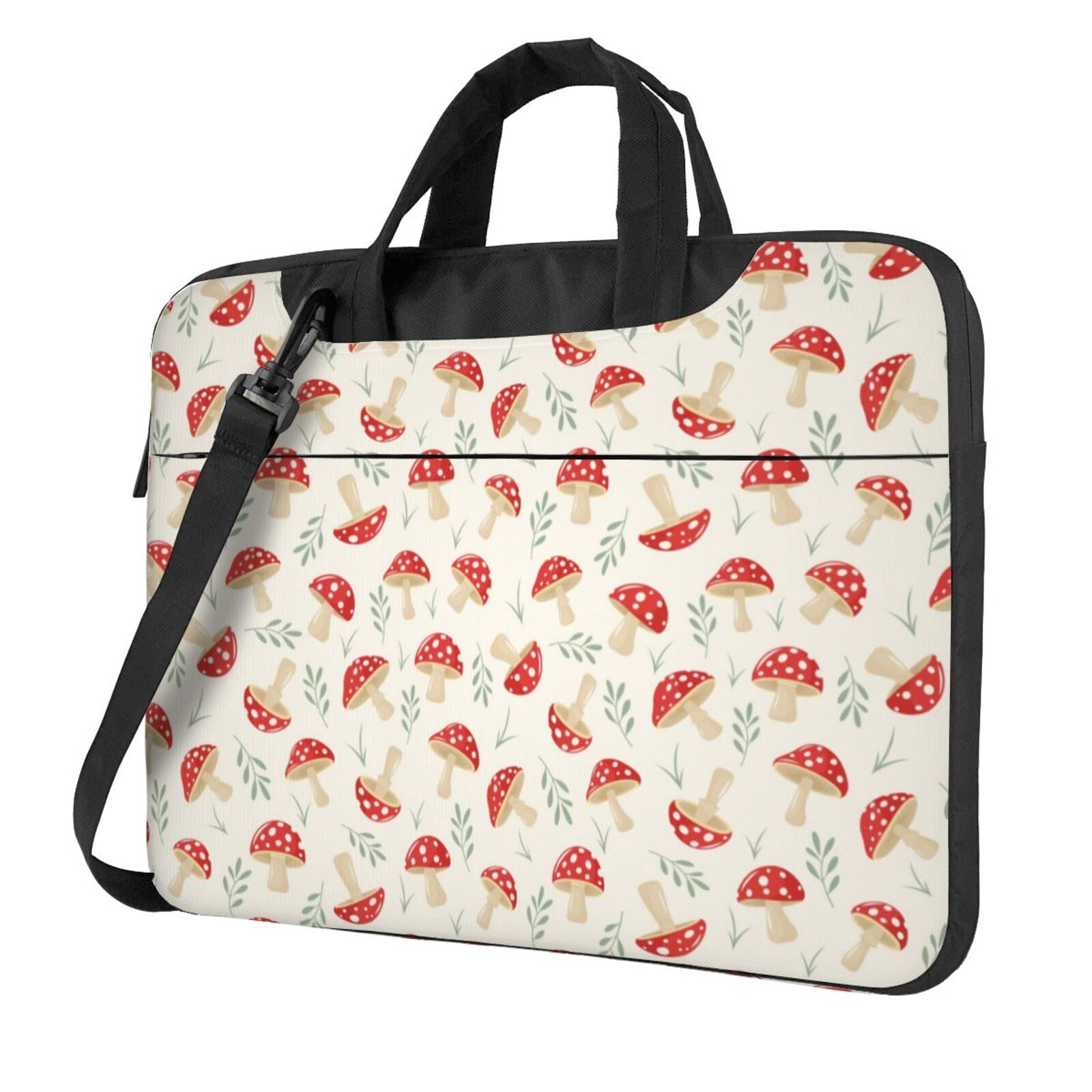 Lsque Cartoon Flat Mushrooms Pattern Laptop Bag – Portable & Slim ...