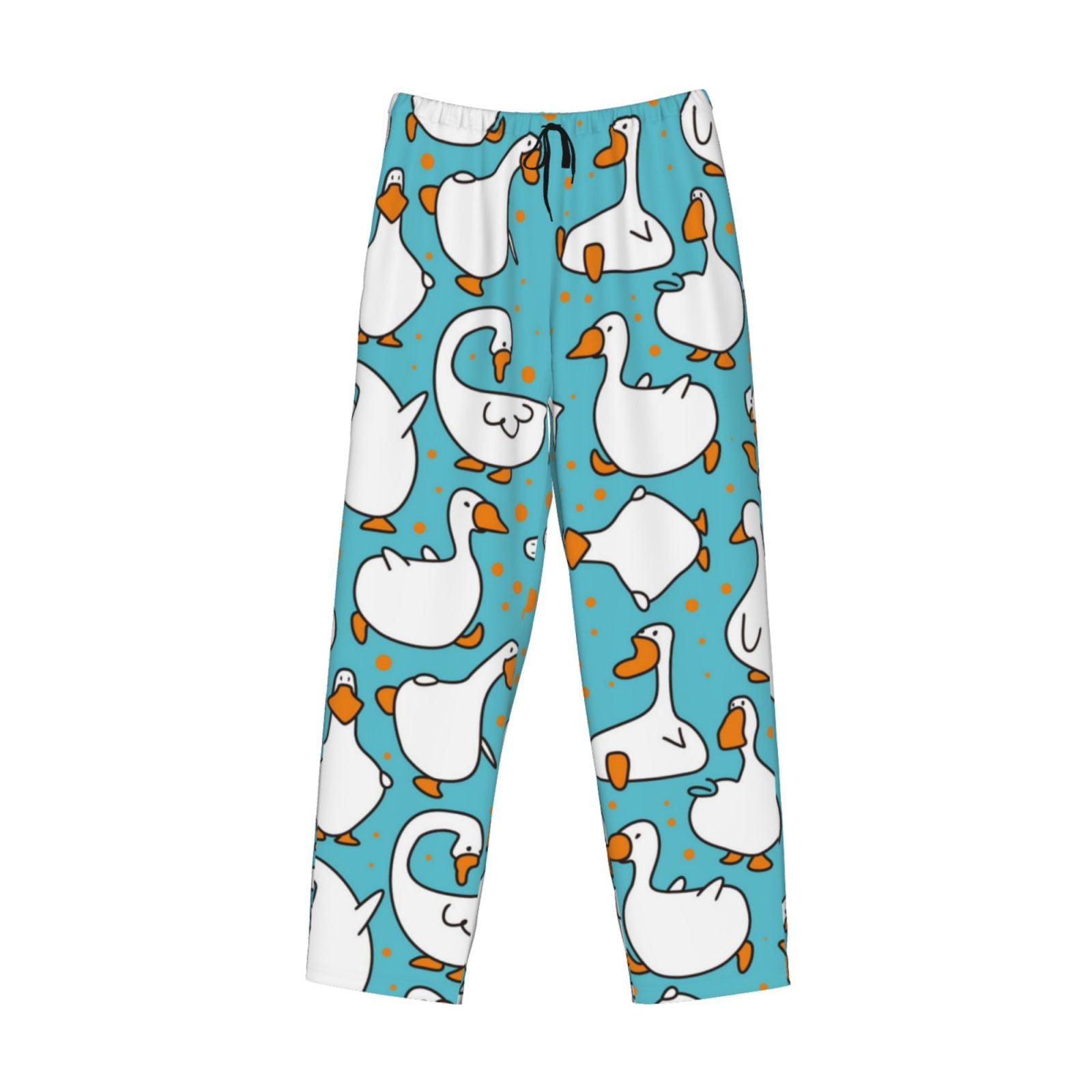 Lsque Cartoon Funny Goose Print Men's Pajama Pants, Lounge Pant ...