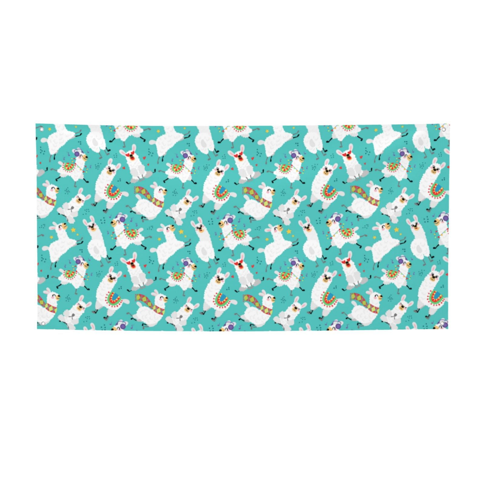 Lsque Cartoon Llamas Pattern Party Banner, Festive Banner , Holiday ...