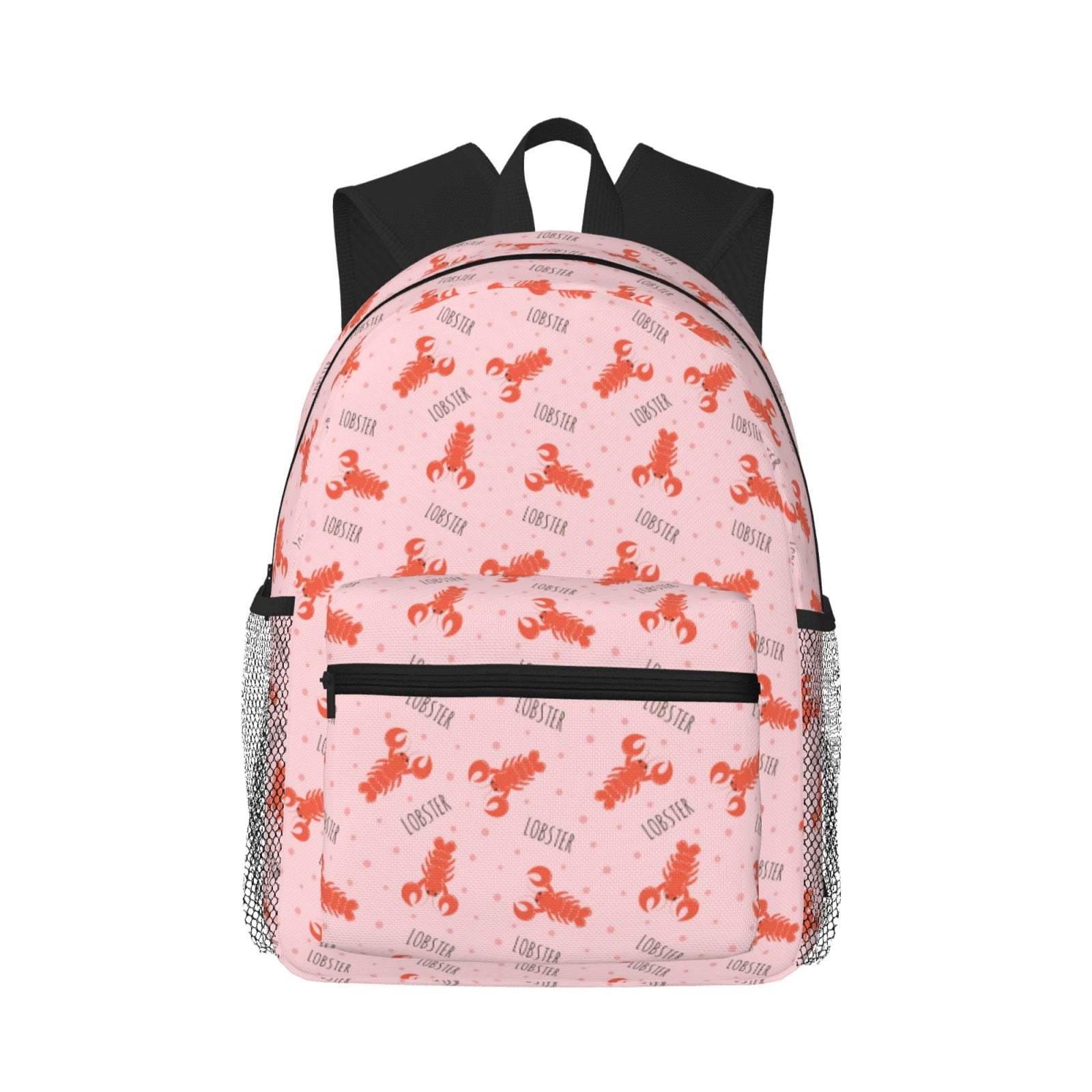 Lsque Cartoon Lobsters 3 Classic Casual Backpack - Large Capacity Water ...