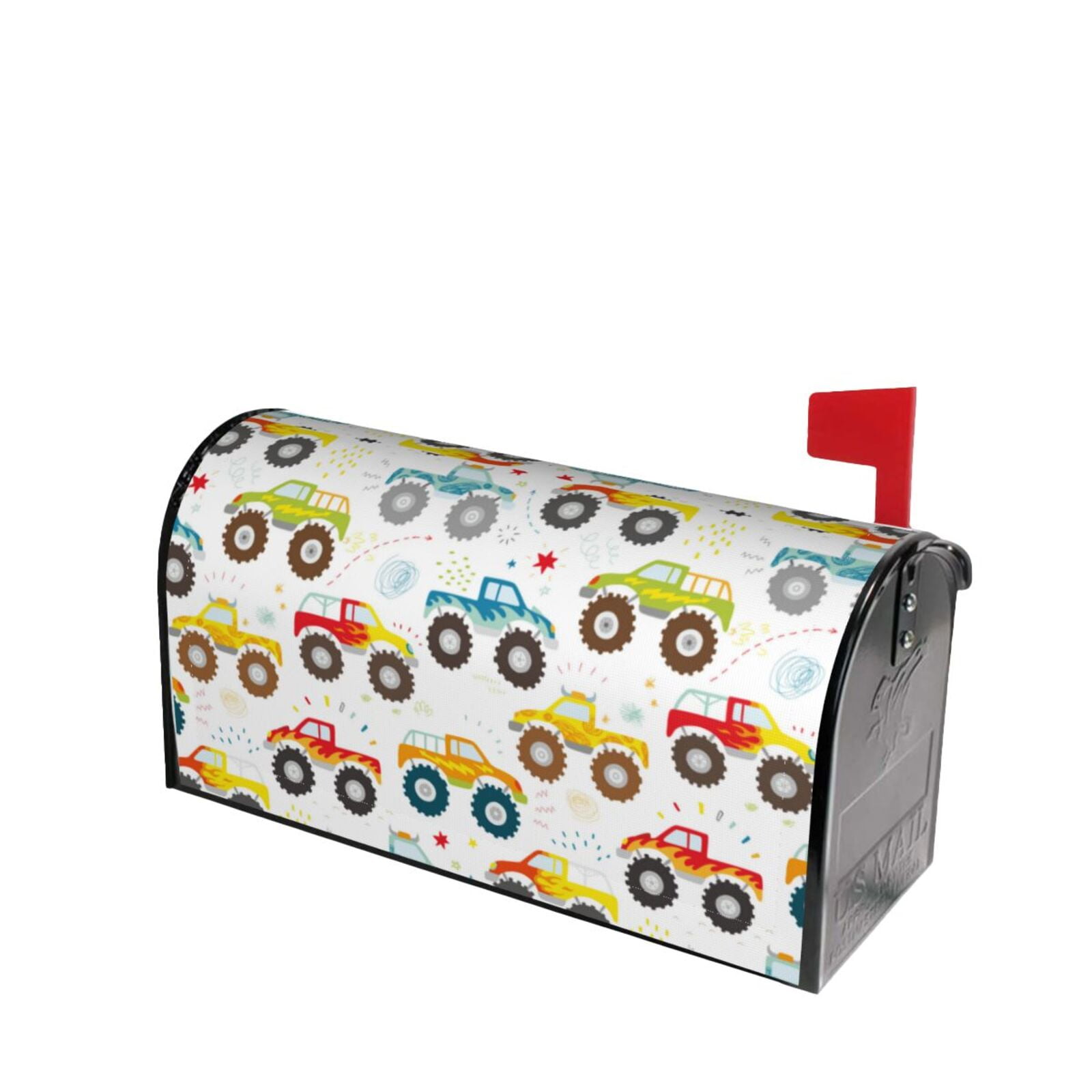 Lsque Cartoon Monster Trucks Mailbox Cover Standard Size ,Magnetic ...