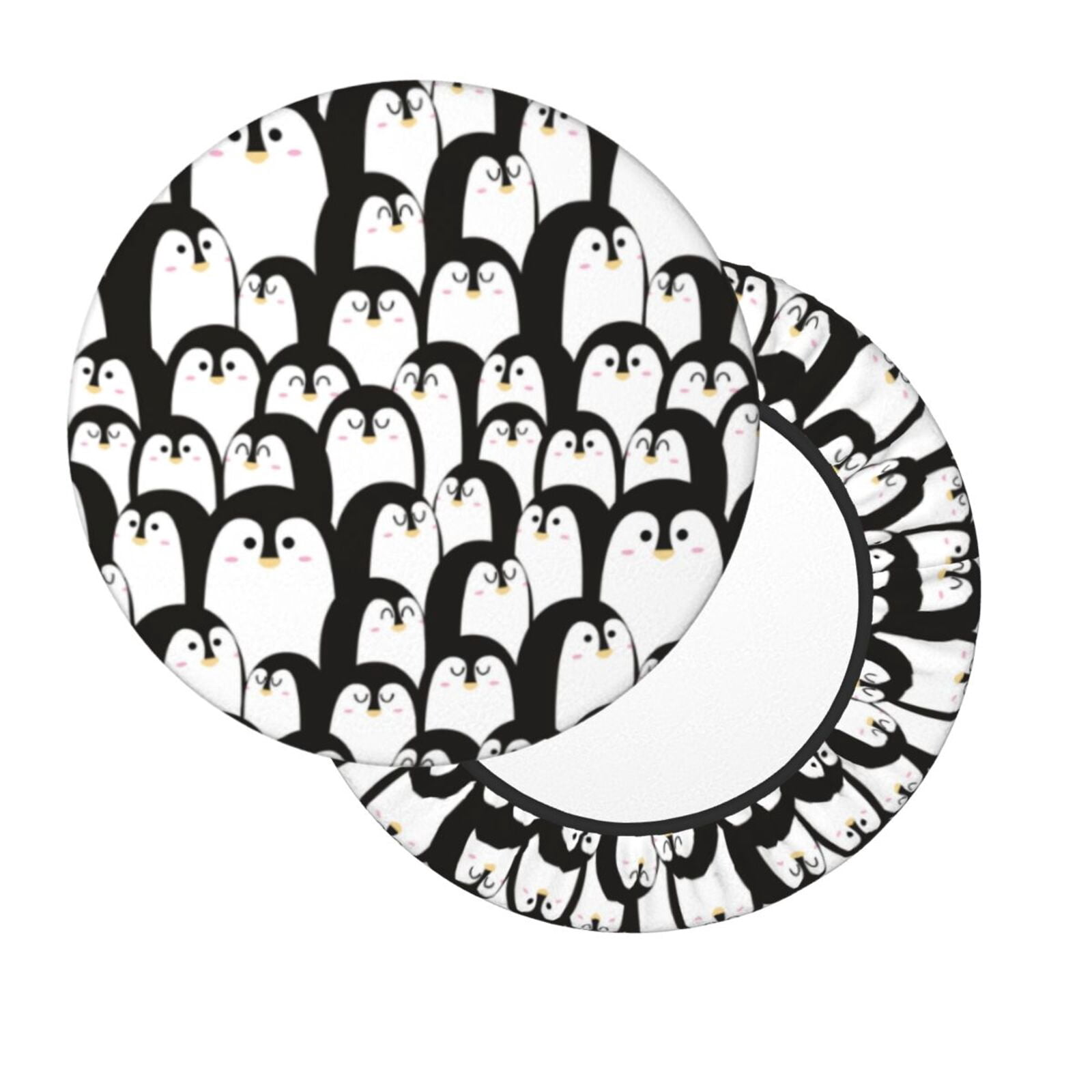 Lsque Cartoon Penguin Round Bar chair cushion covers Velvet Fabric ...