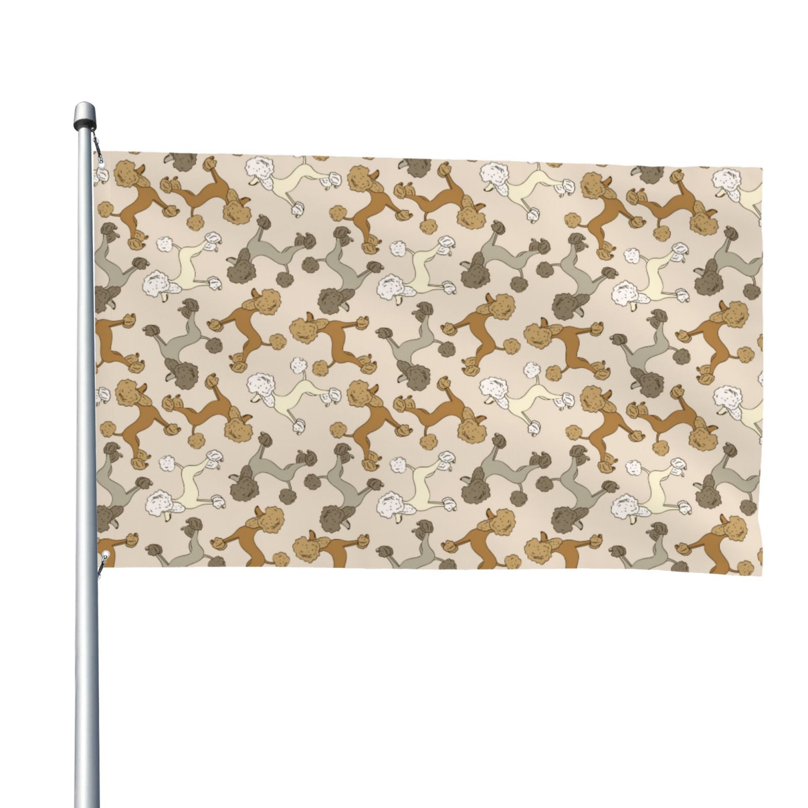 Lsque Cartoon Poodle Dog Pattern Flag,Cartoon Poodle Dog Printed Garden ...