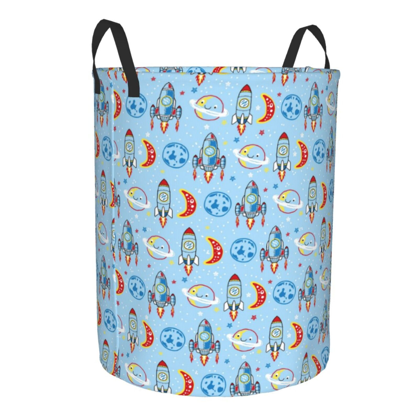 Lsque Cartoon Rocket With Space pattern Laundry Hamper Basket, Tall ...