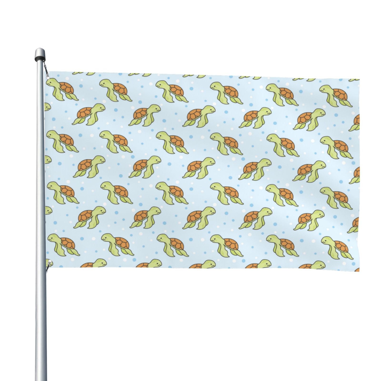Lsque Cartoon Sea Turtle Pattern Flag,Cartoon Sea Turtle Printed Garden ...