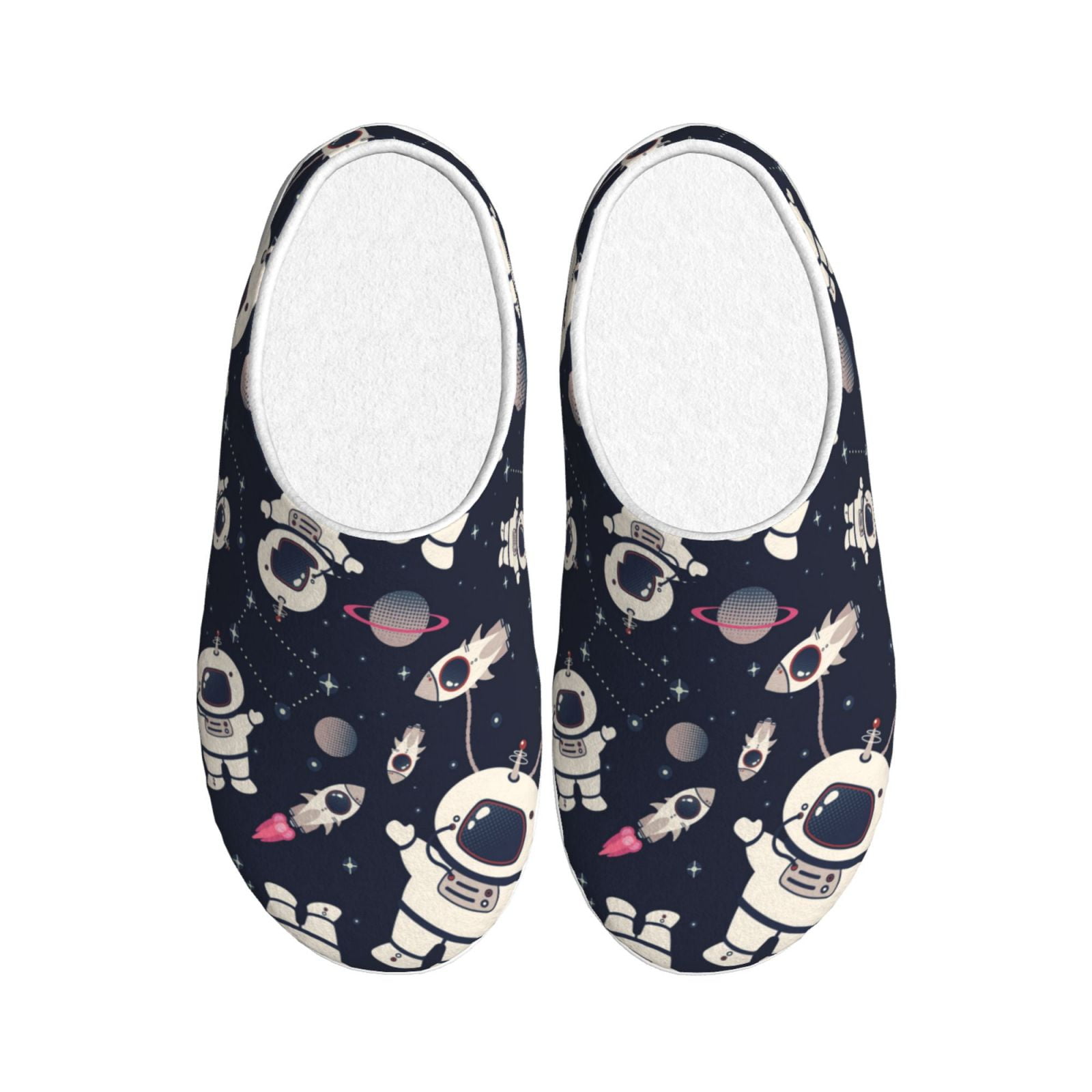 Lsque Cartoon Spaceship Pattern Womens Comfort Cotton on Scuff With ...