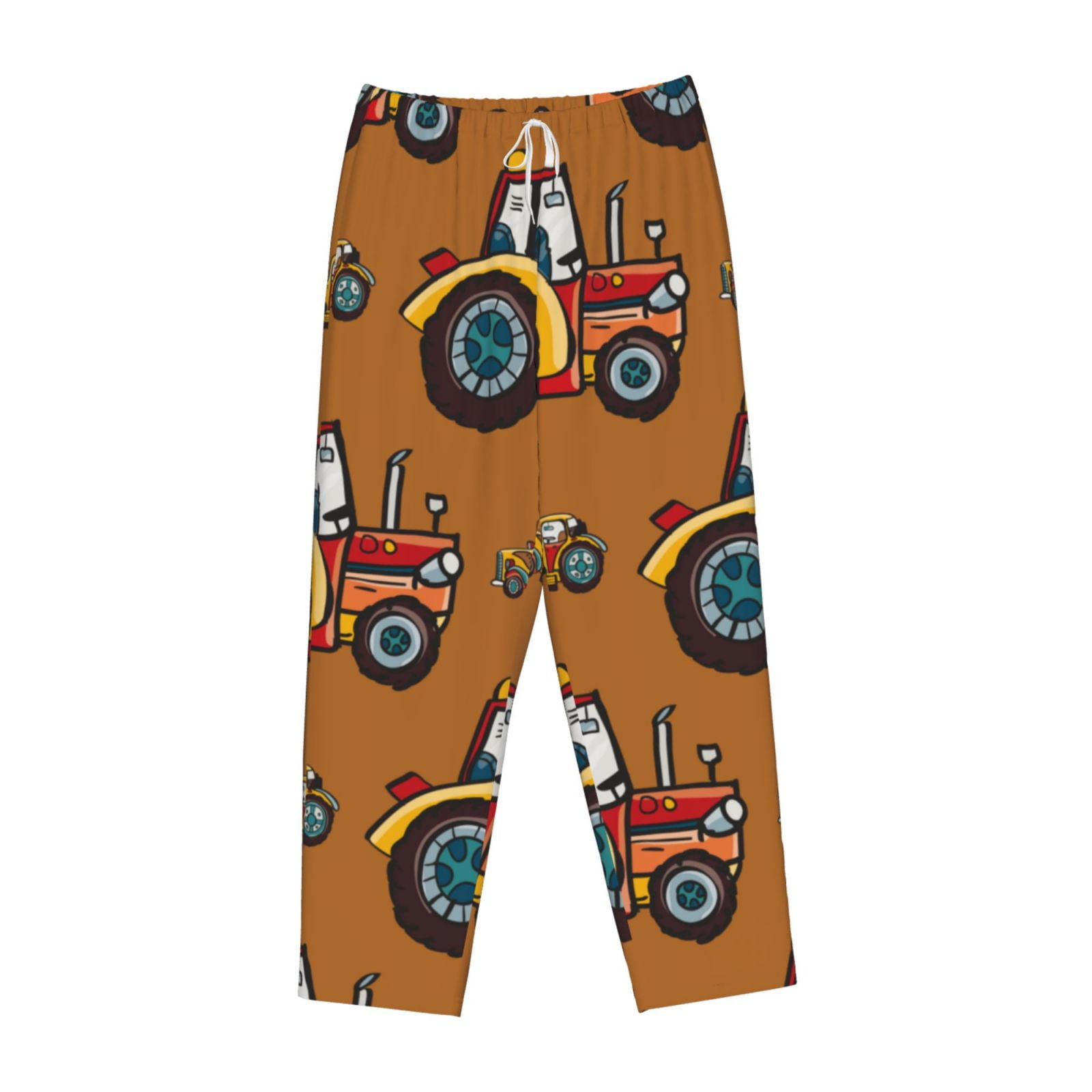 Lsque Cartoon Tractor Print Women's Pajama Pants, Lounge Pant ...