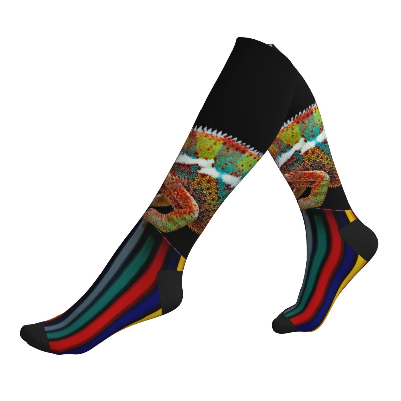 Lsque Chameleon Panther On Colored Pencils Pattern Sport Compression ...