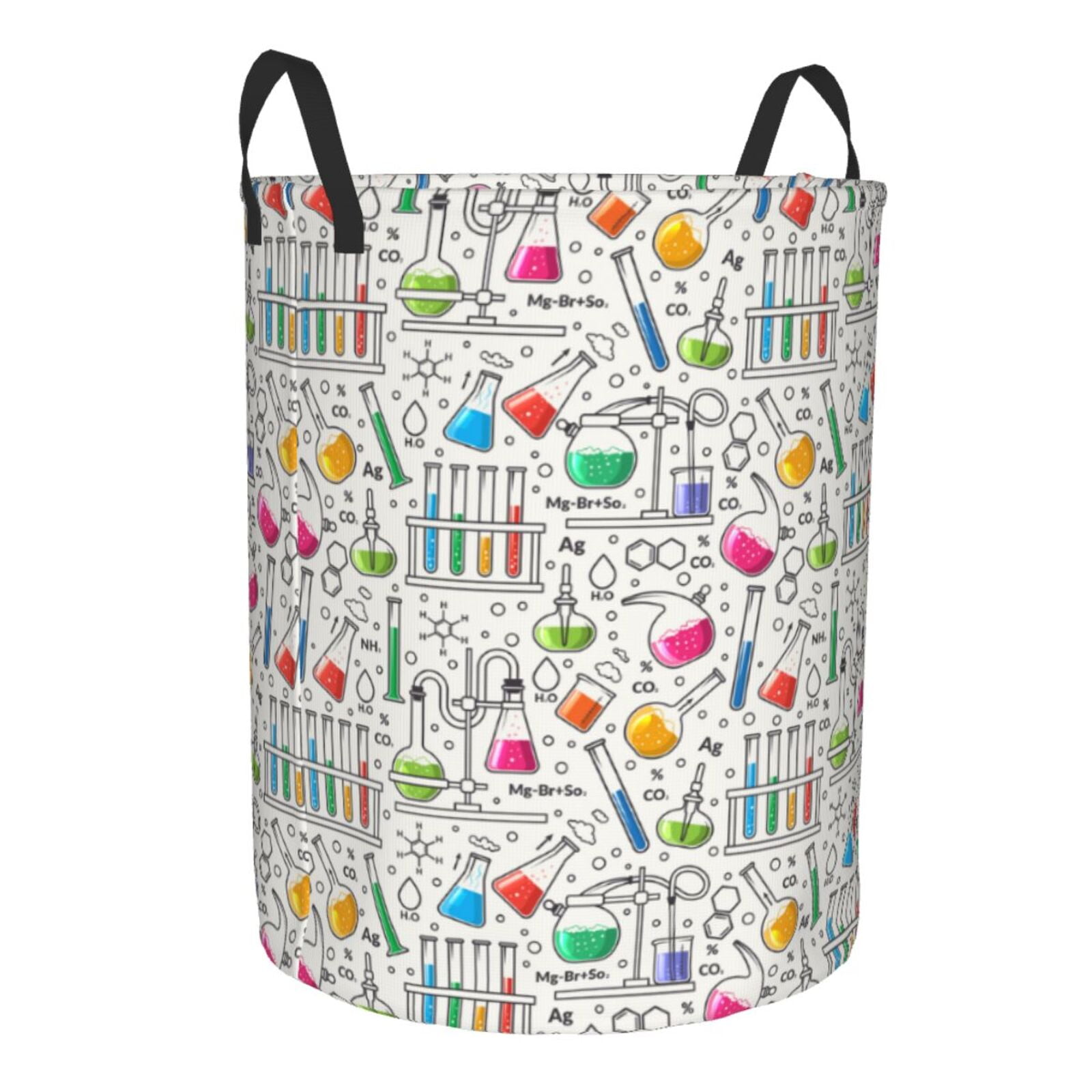 Lsque Chemical Flasks And Test Tubes pattern Laundry Hamper Basket ...