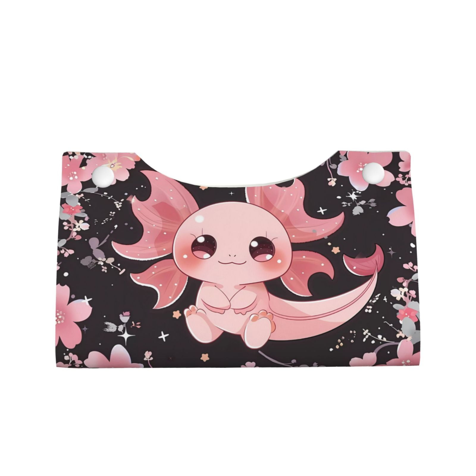 Lsque Chibi Axolotl Sakura Fantasy Printed Long Tissue Box Cover Holder ...