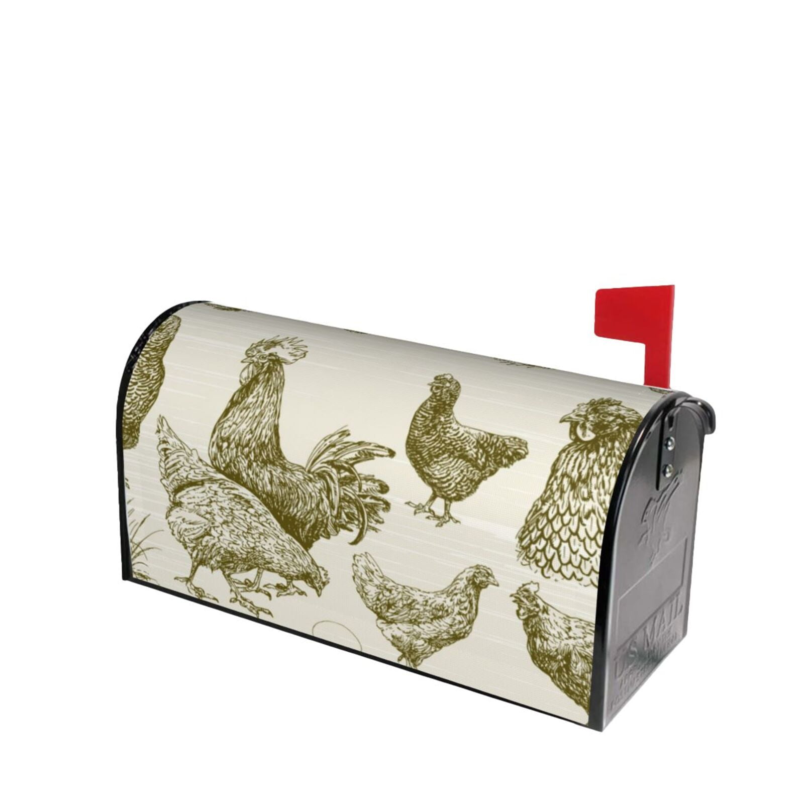 Lsque Chickens Mailbox Cover Standard Size ,Magnetic Mailbox Covers ...