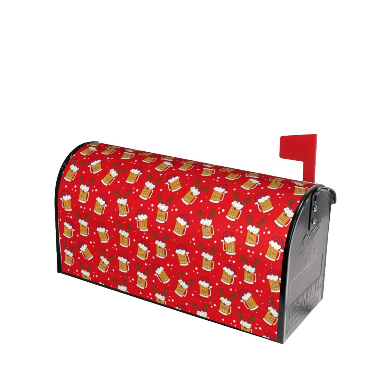 Lsque Christmas Hat beer Mailbox Cover Standard Size ,Magnetic Mailbox ...