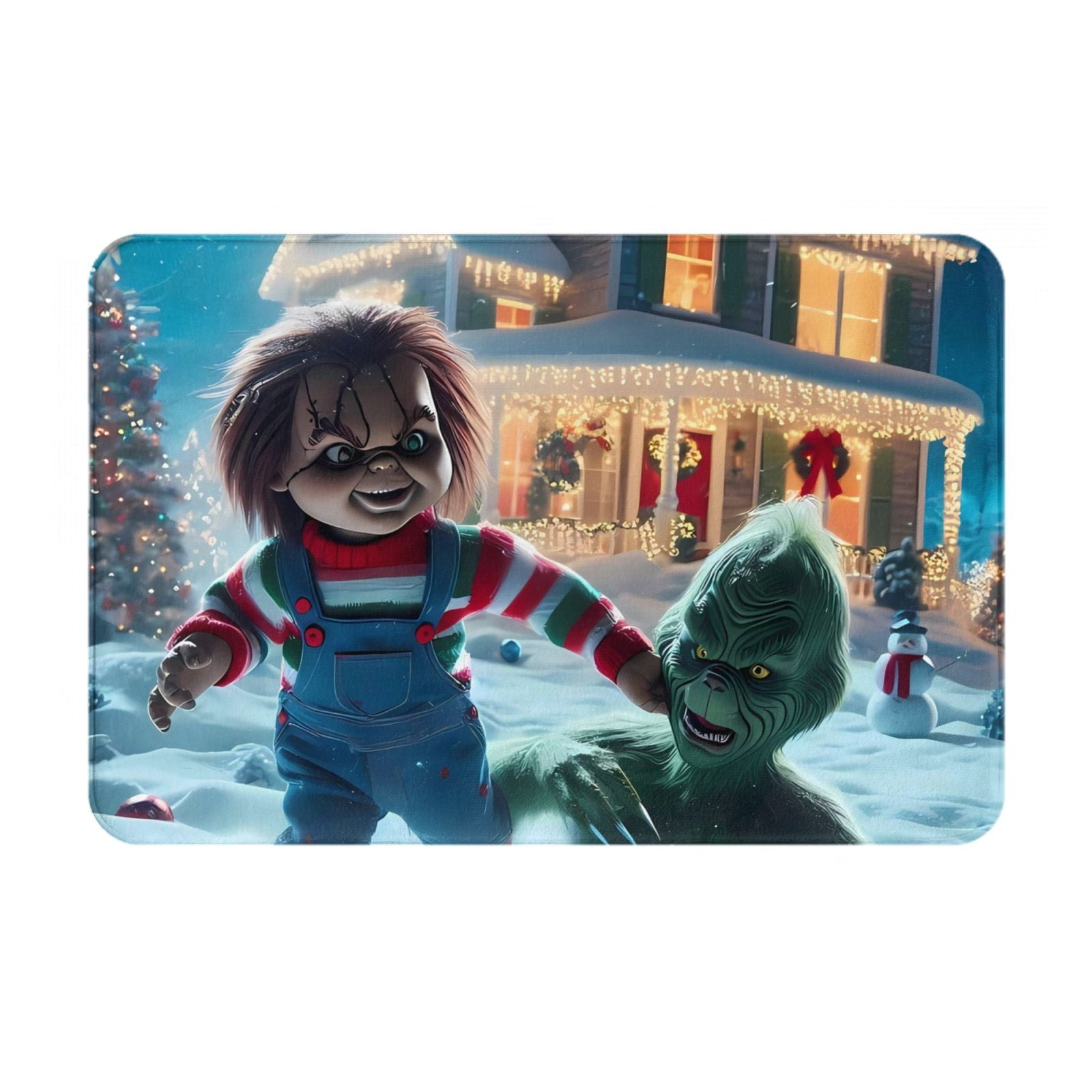 Lsque Chucky Pattern Doormat, Durable Flannel Fabric, Waterproof Stain ...