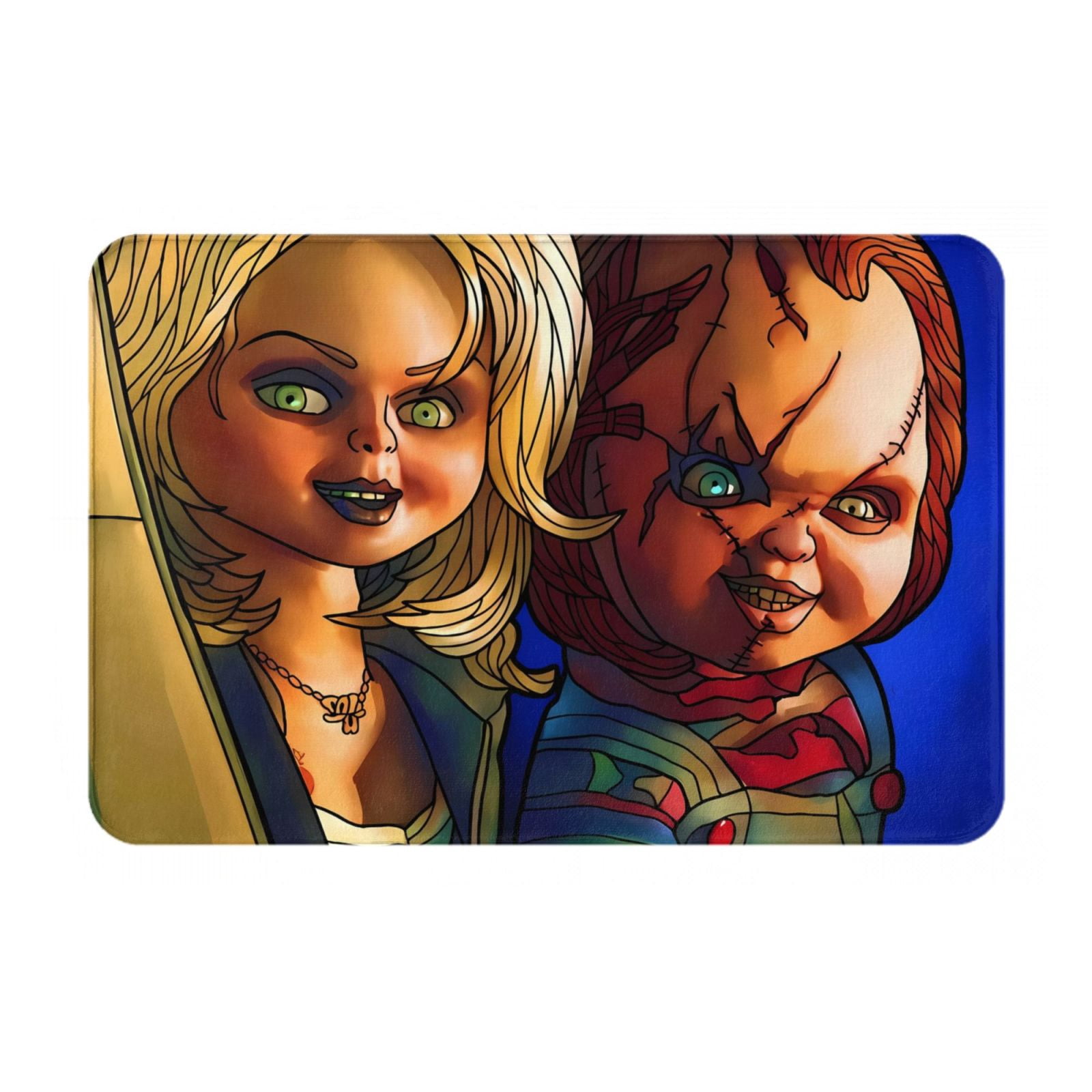 Lsque Chucky Pattern Doormat, Durable Flannel Fabric, Waterproof Stain ...