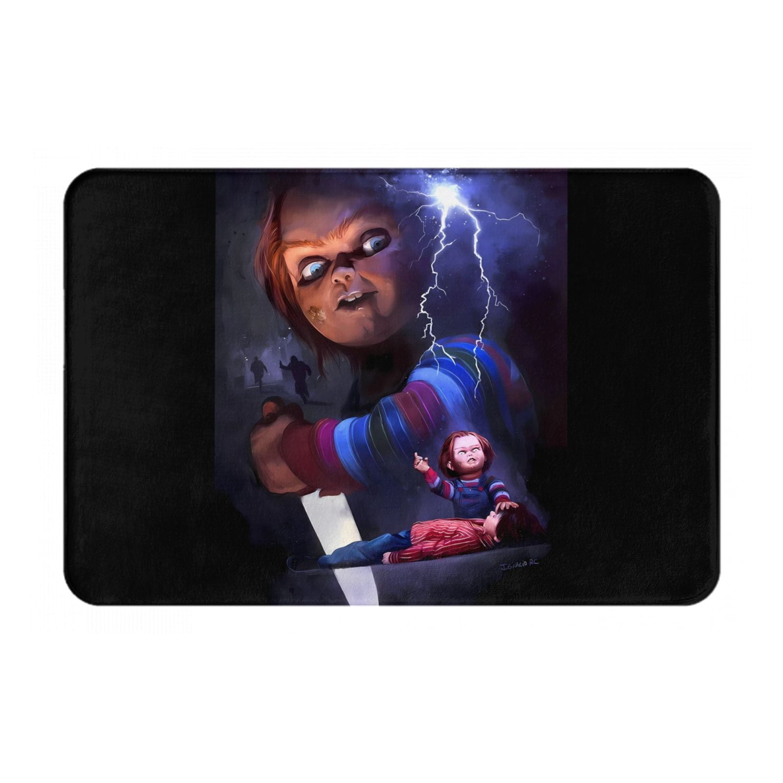 Lsque Chucky Pattern Doormat, Durable Flannel Fabric, Waterproof Stain ...