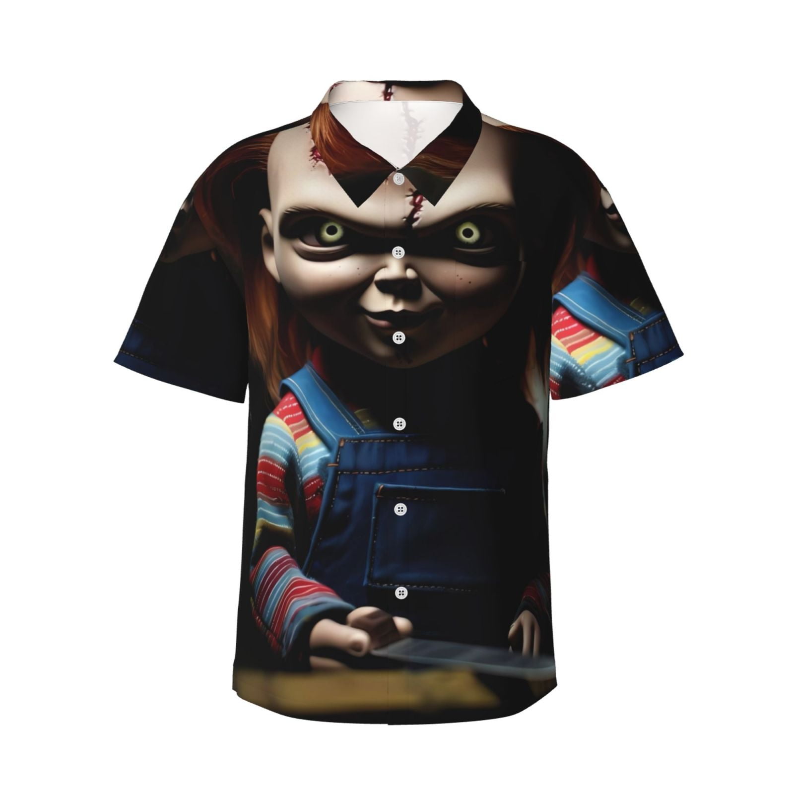 Lsque Chucky Pattern Hawaiian Shirt for Men Unisex Summer Beach Casual ...