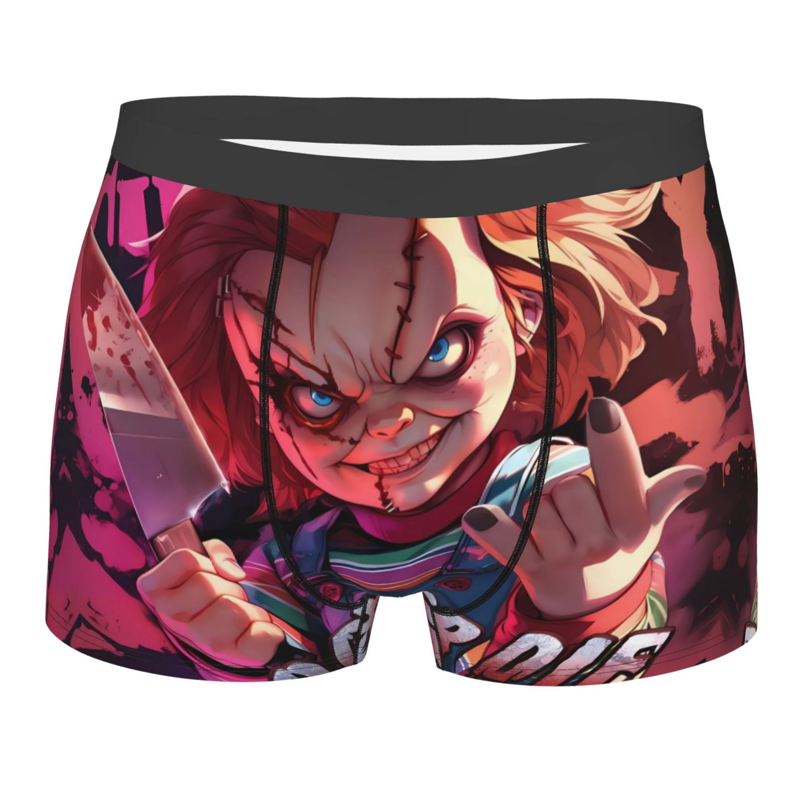 Lsque Chucky Pattern Men’s Total Support Pouch Boxer Briefs, X-Temp ...