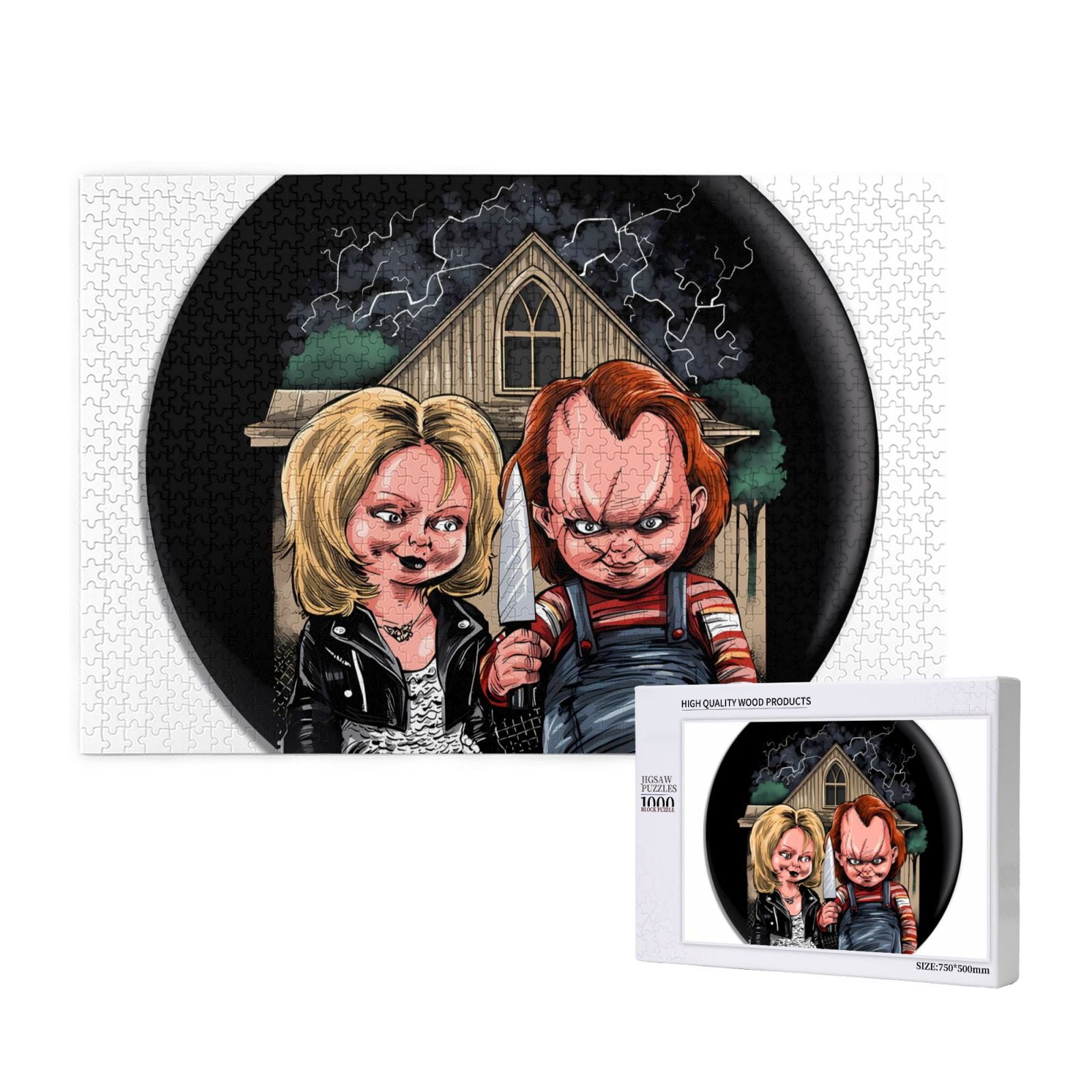 Lsque Chucky Pattern Picture Puzzle,Wooden 1000 Piece Puzzle ...