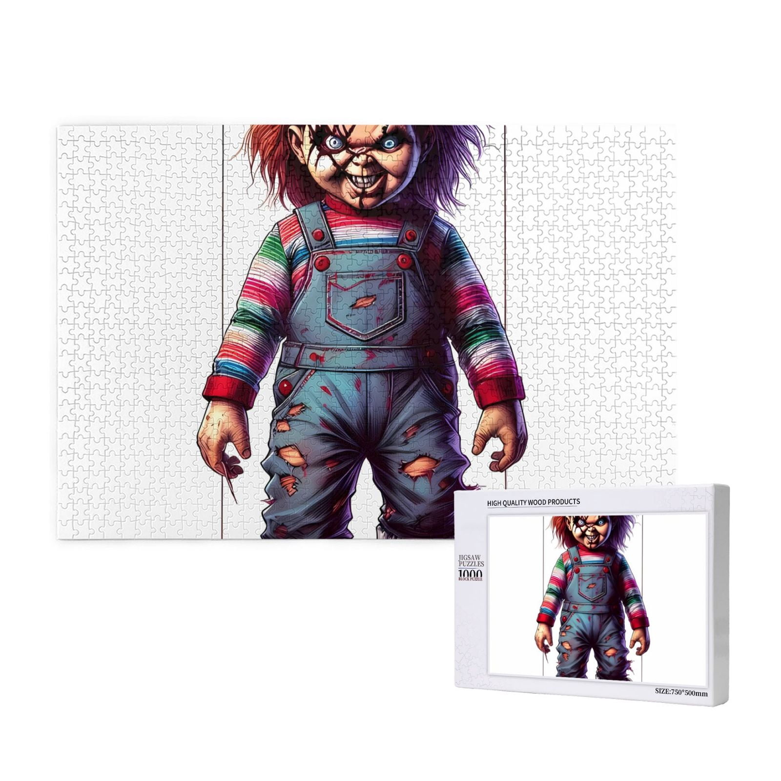 Lsque Chucky Pattern Picture Puzzle,Wooden 1000 Piece Puzzle ...
