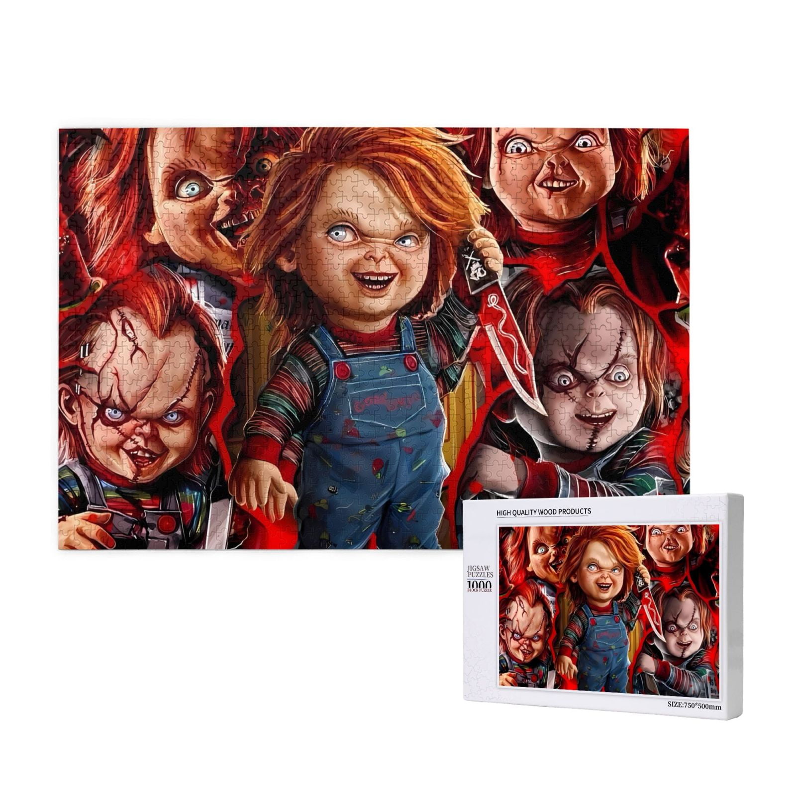 Lsque Chucky Pattern Picture Puzzle,Wooden 1000 Piece Puzzle ...