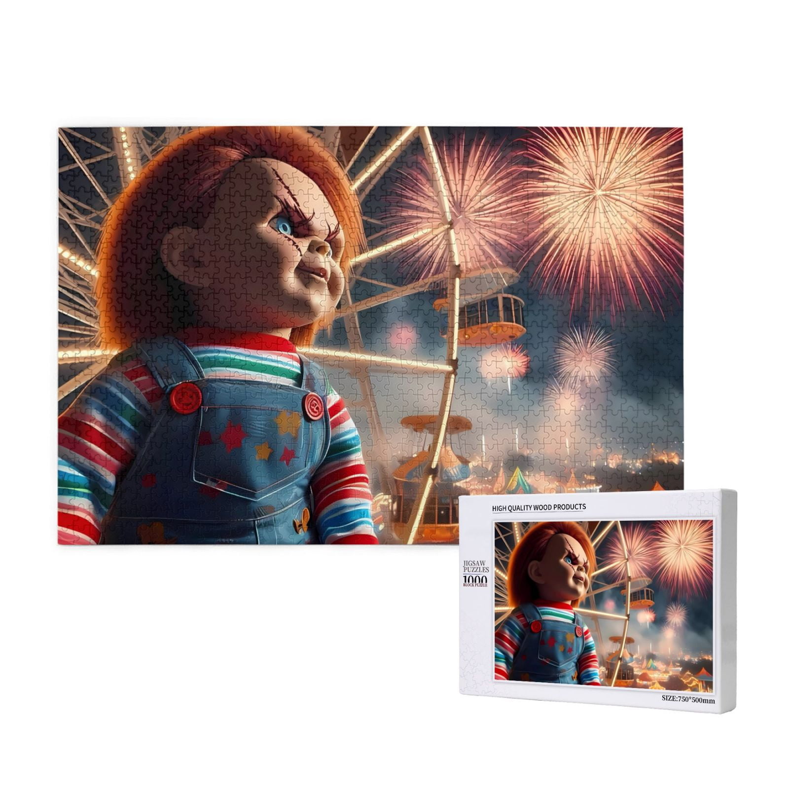 Lsque Chucky Pattern Picture Puzzle,Wooden 1000 Piece Puzzle ...