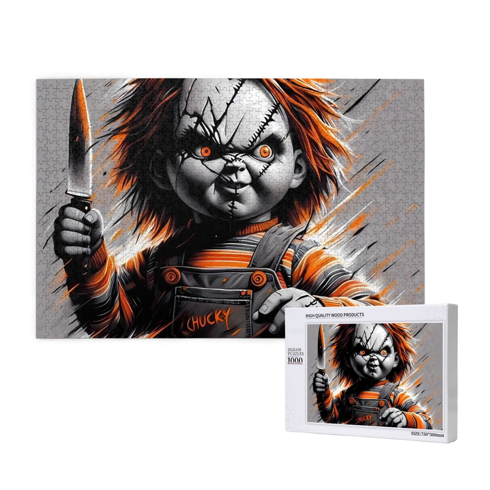 Lsque Chucky Pattern Picture Puzzle,Wooden 1000 Piece Puzzle ...