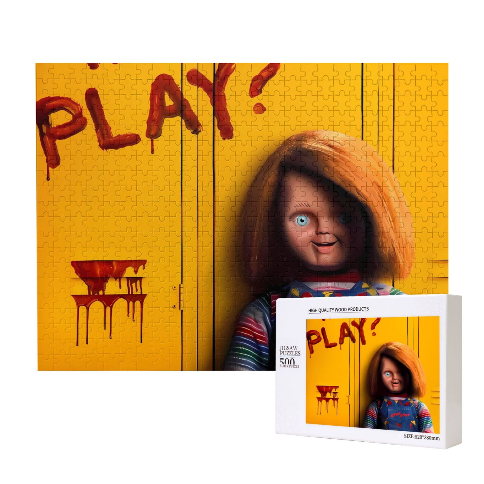 Lsque Chucky Pattern Wooden Picture Puzzle ,500 Piece Jigsaw Puzzle ...