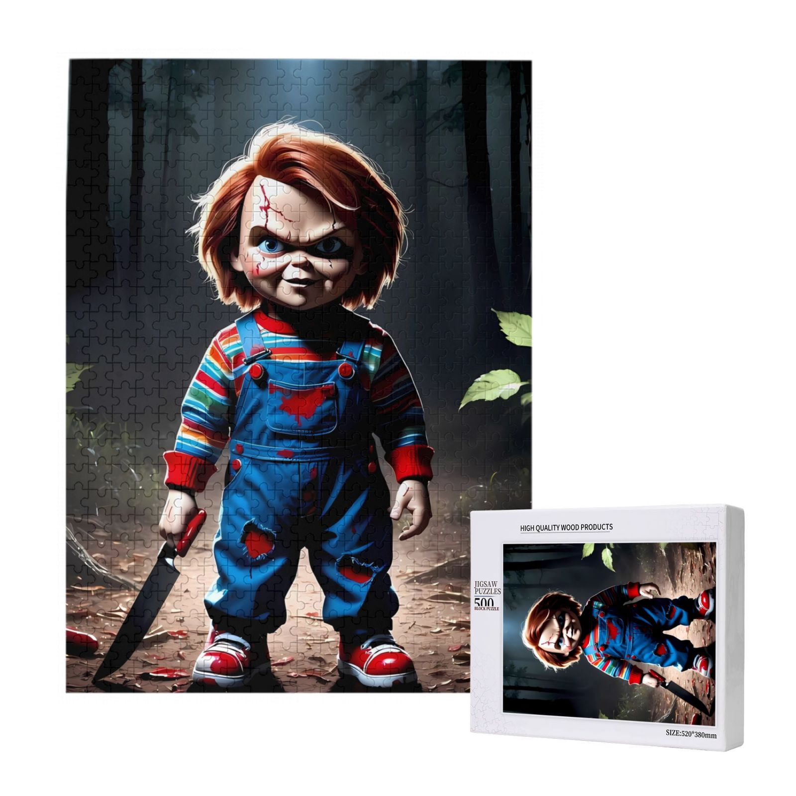 Lsque Chucky Pattern Wooden Picture Puzzle ,500 Piece Jigsaw Puzzle ...
