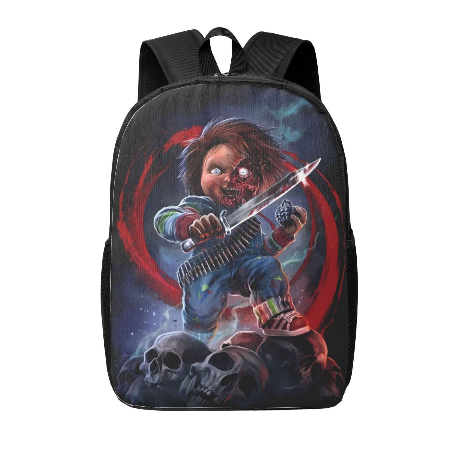 Lsque Chucky Print 17in Student Backpack - School, Travel, Work Bookbag ...