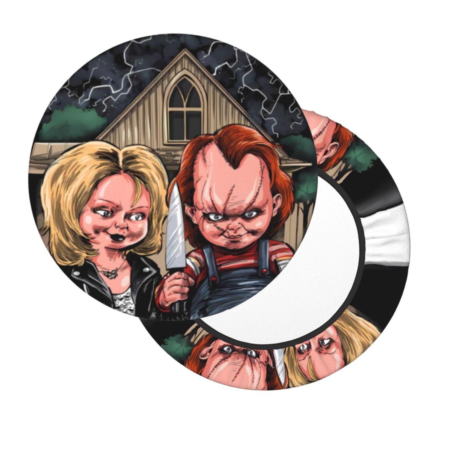 Lsque Chucky Round Bar chair cushion covers Velvet Fabric Premium ...