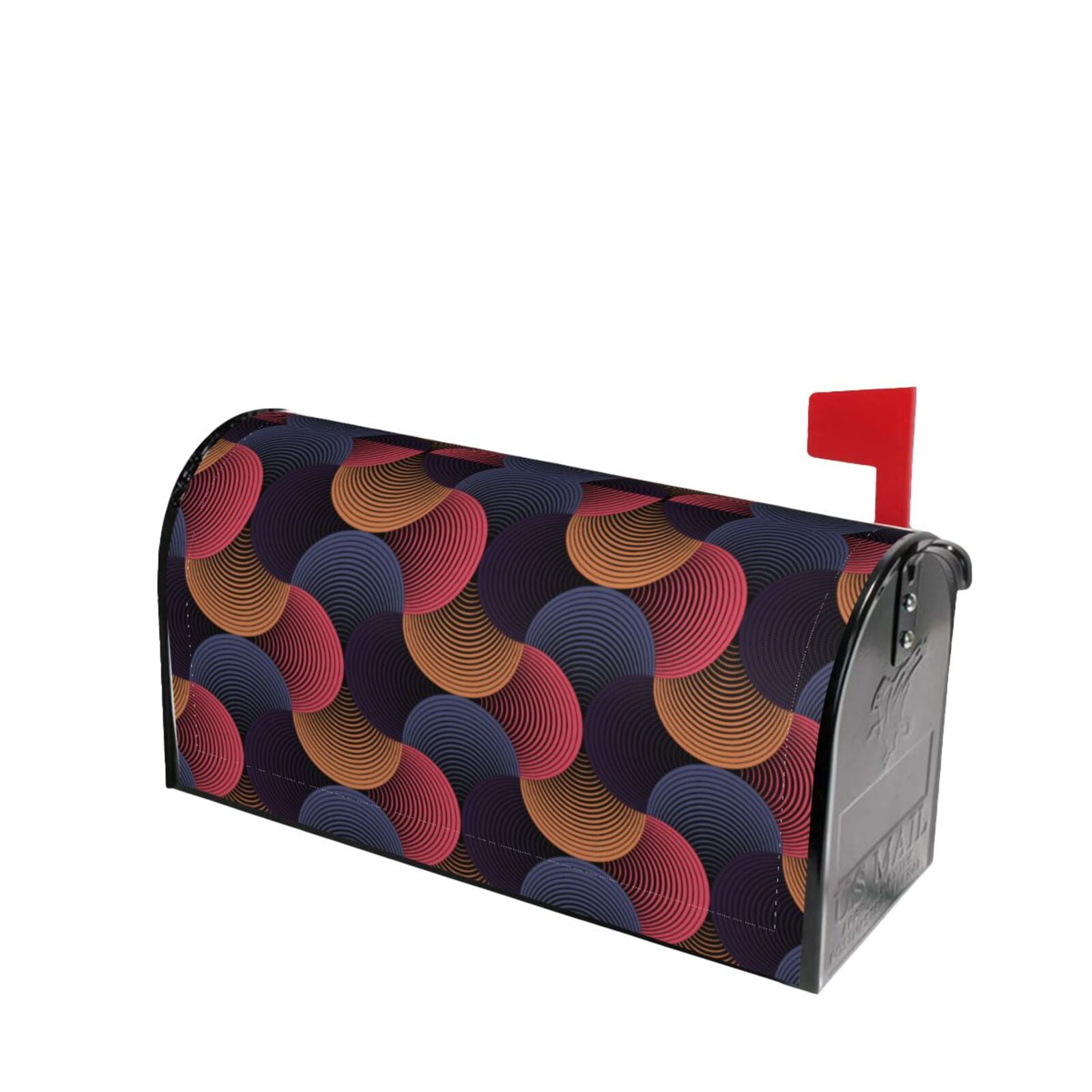 Lsque Circular Stripes Mailbox Cover Standard Size ,Magnetic Mailbox ...