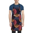 Lsque Circular Stripes Waterproof Apron Chef Aprons for Men Heavy Duty ...