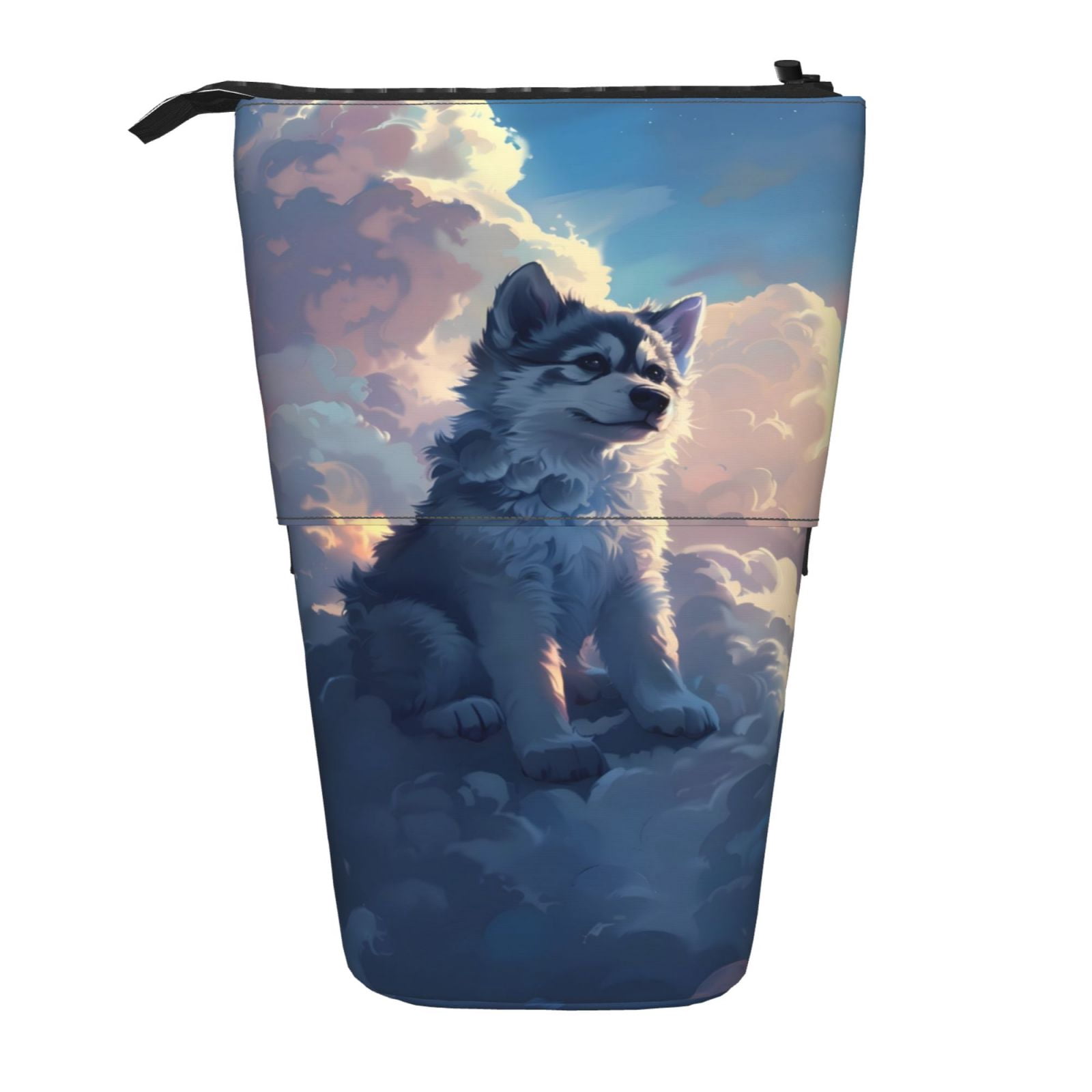 Lsque Cloud Wolf Pattern Telescopic Pencil Bag Pen Holder Stationery ...