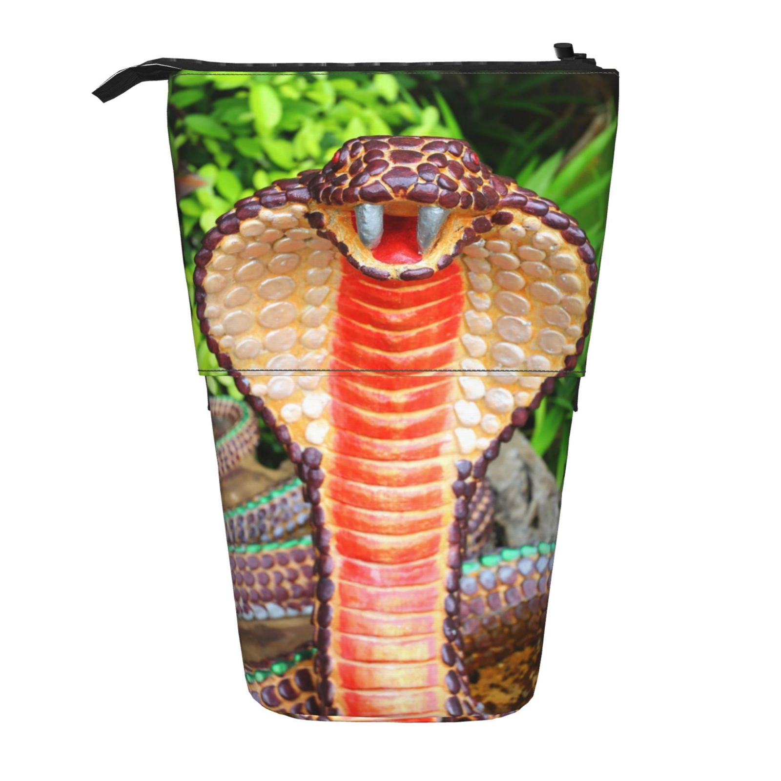 Lsque Cobra Snake Pattern Telescopic Pencil Bag Pen Holder Stationery ...