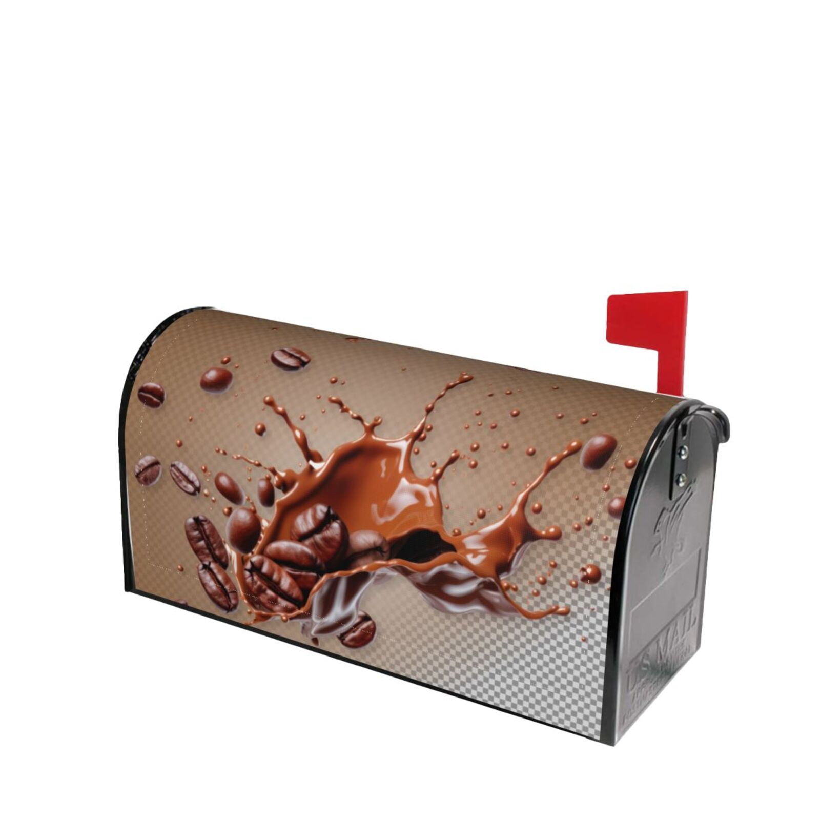 Lsque Coffee Beans Chocolate Splash Mailbox Cover Standard Size ...