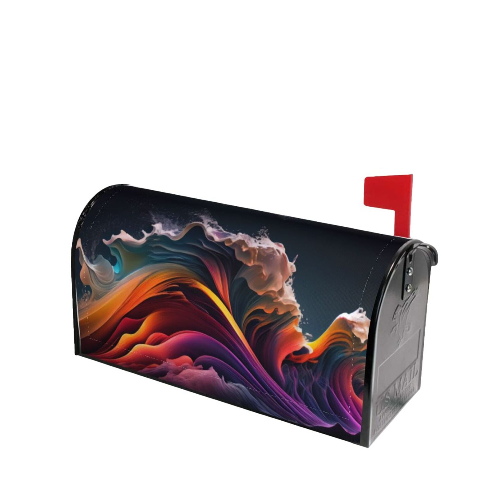 Lsque Colorful Abstract Wave Motion Mailbox Cover Standard Size ...