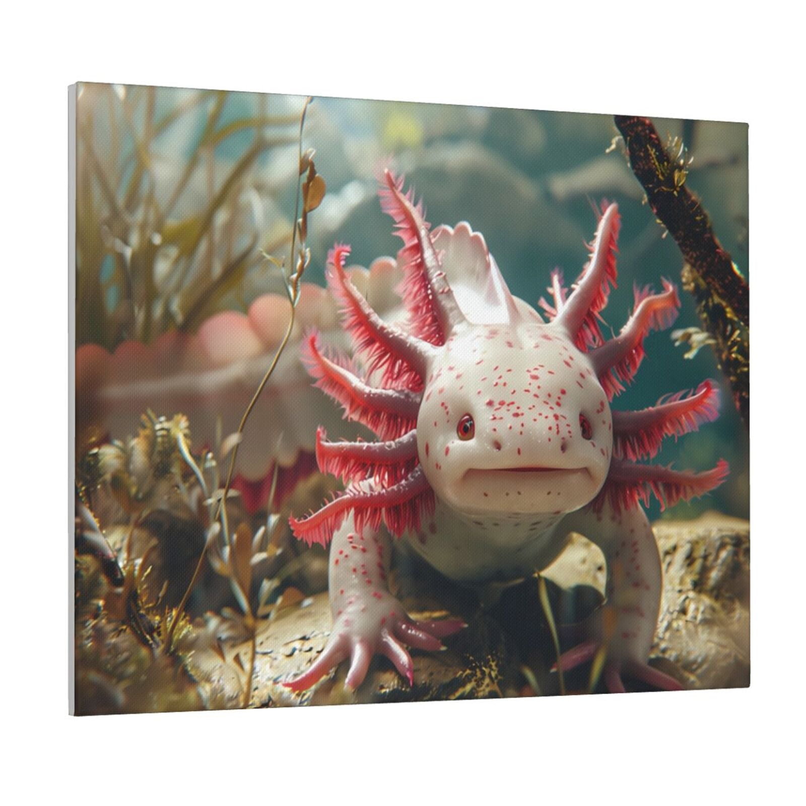 Lsque Colorful Axolotl Underwater Print Wall Art – Decorative Picture ...