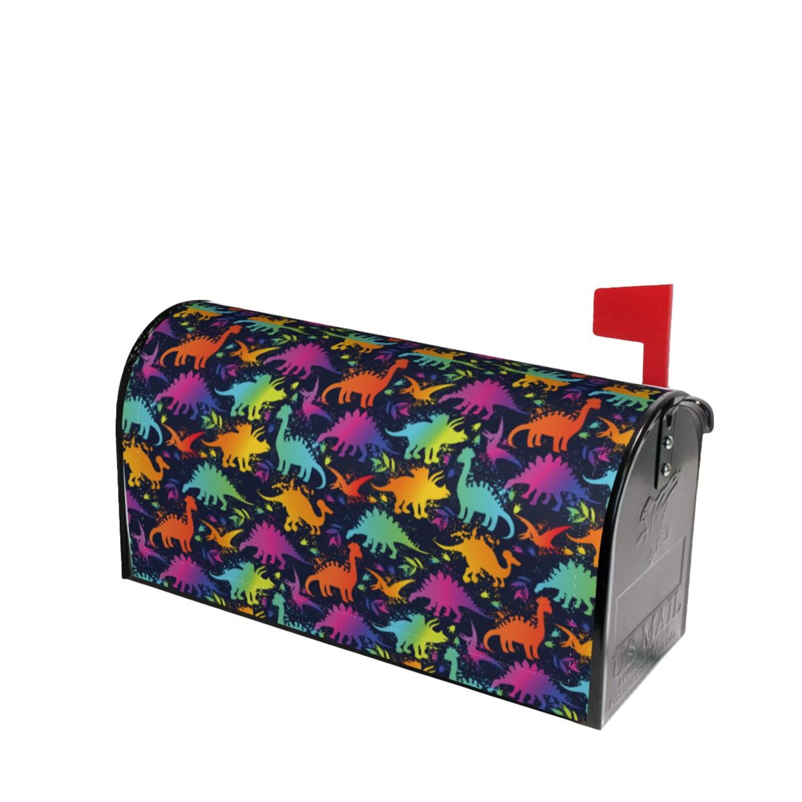 Lsque Colorful Dinosaur Mailbox Cover Standard Size ,Magnetic Mailbox ...