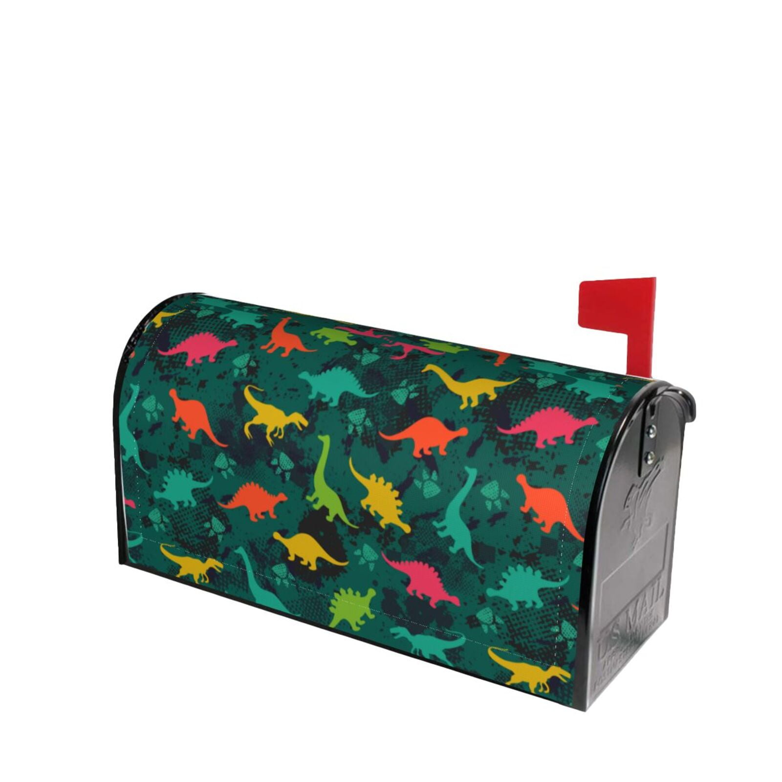 Lsque Colorful Dinosaurs Mailbox Cover Standard Size ,Magnetic Mailbox ...