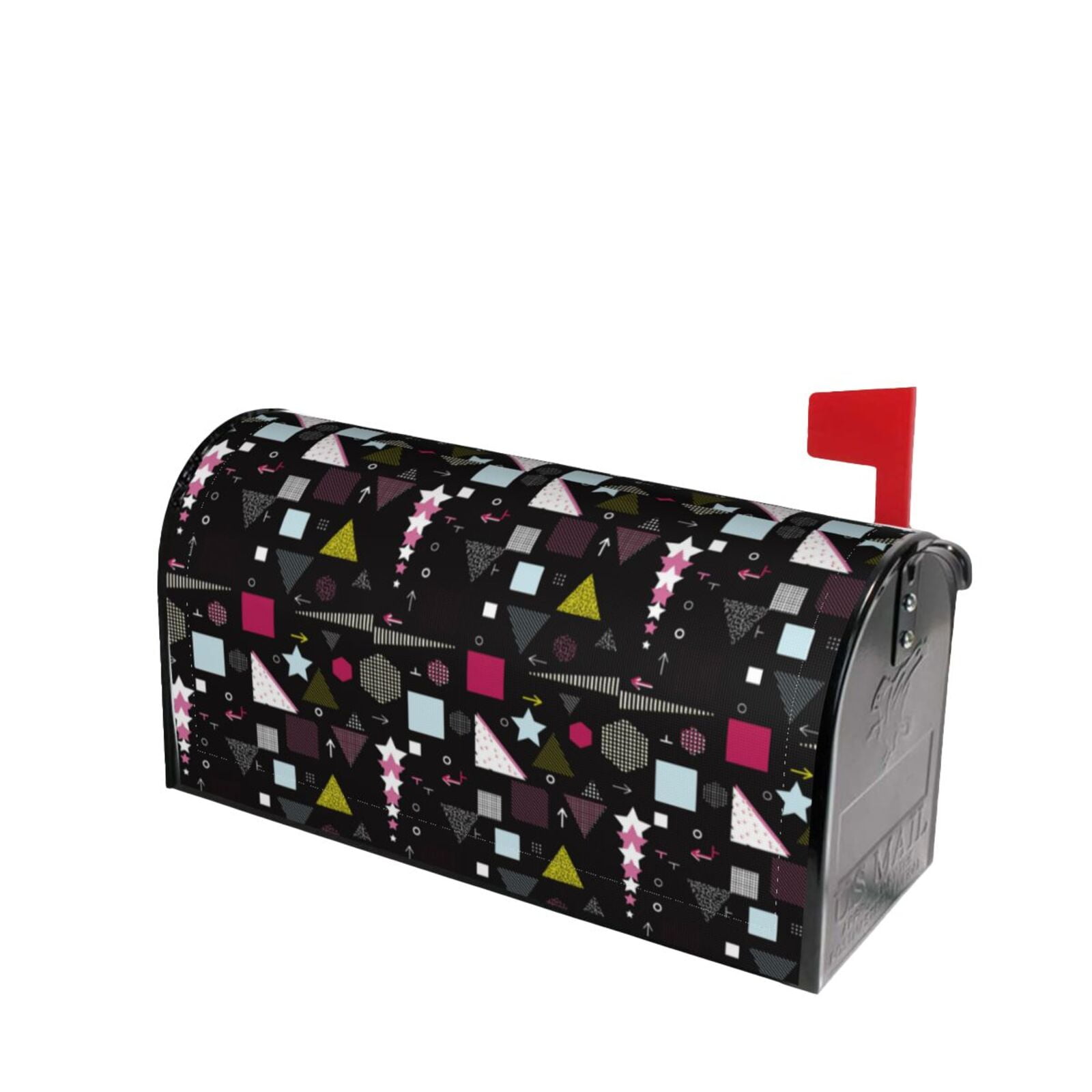 Lsque Colorful Geometry Mailbox Cover Standard Size ,Magnetic Mailbox ...