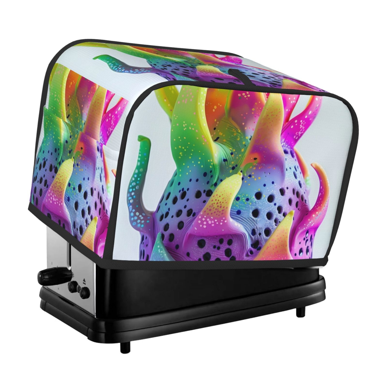 Lsque Colorful Glitter Dagon Fruit Print 2 Slice Toaster Cover ...