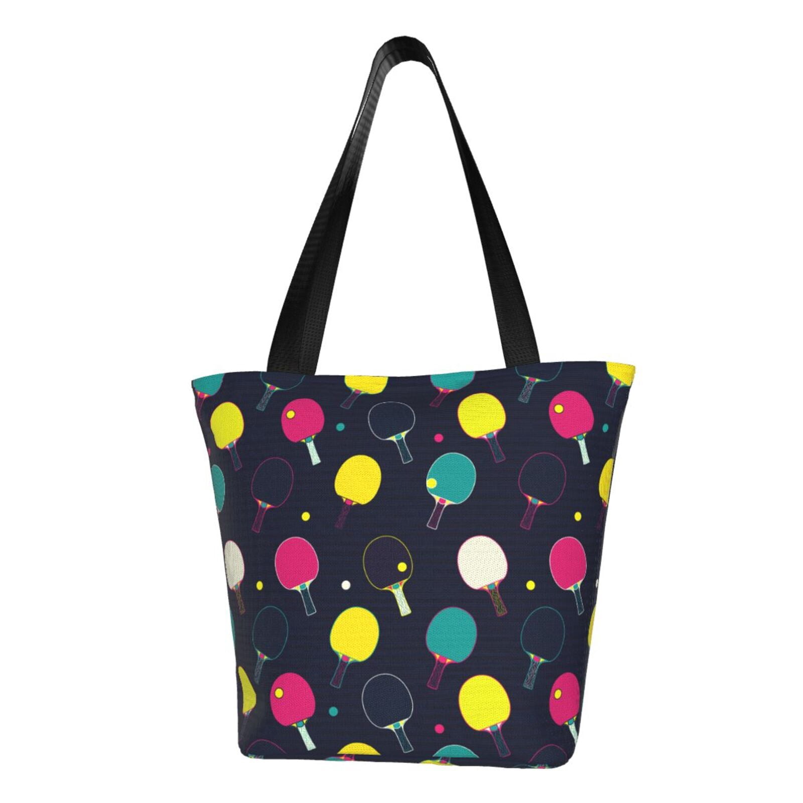 Lsque Colorful Ping Pong Rackets Pattern Beach Tote,Shoulder Handbag ...