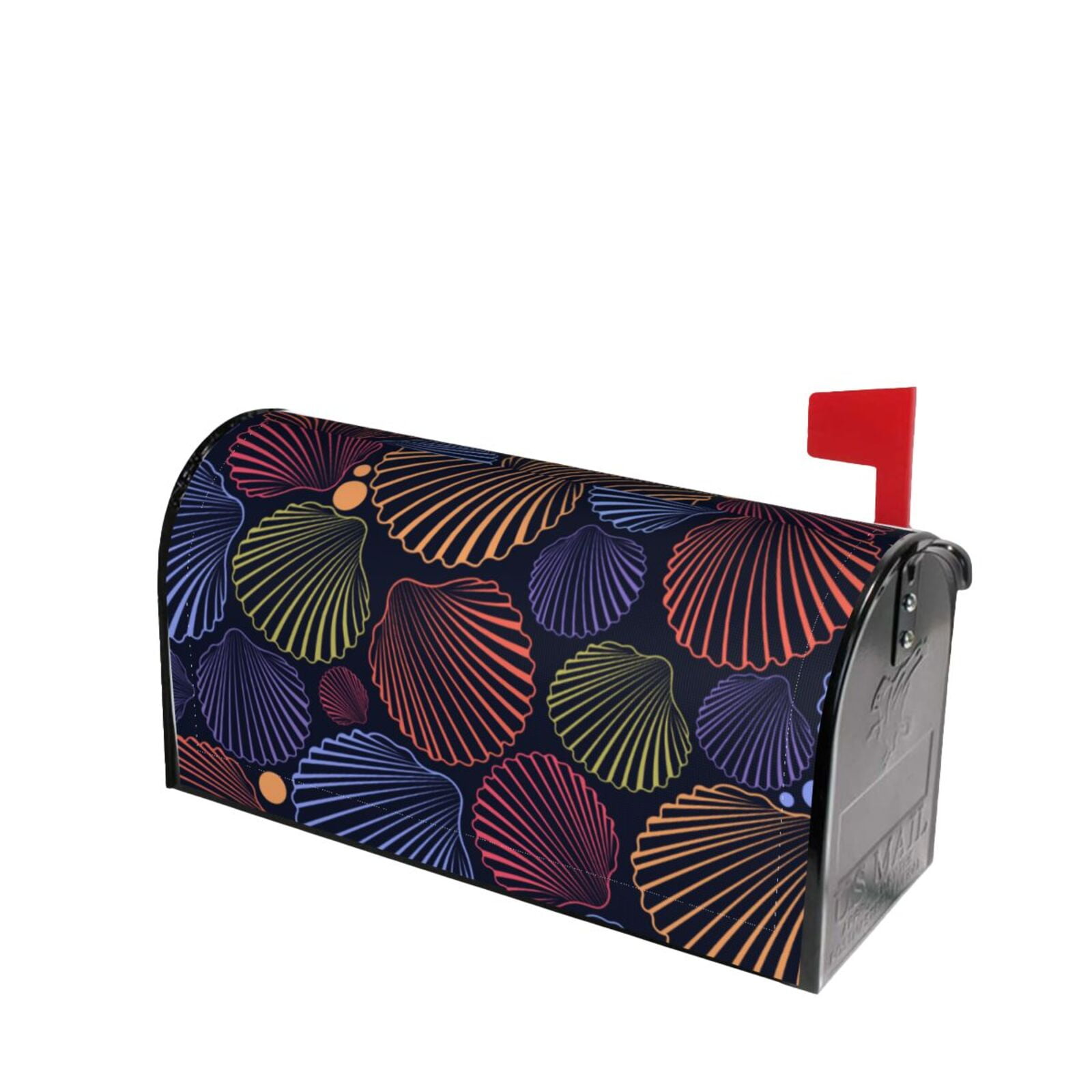 Lsque Colorful Shells Mailbox Cover Standard Size ,Magnetic Mailbox ...