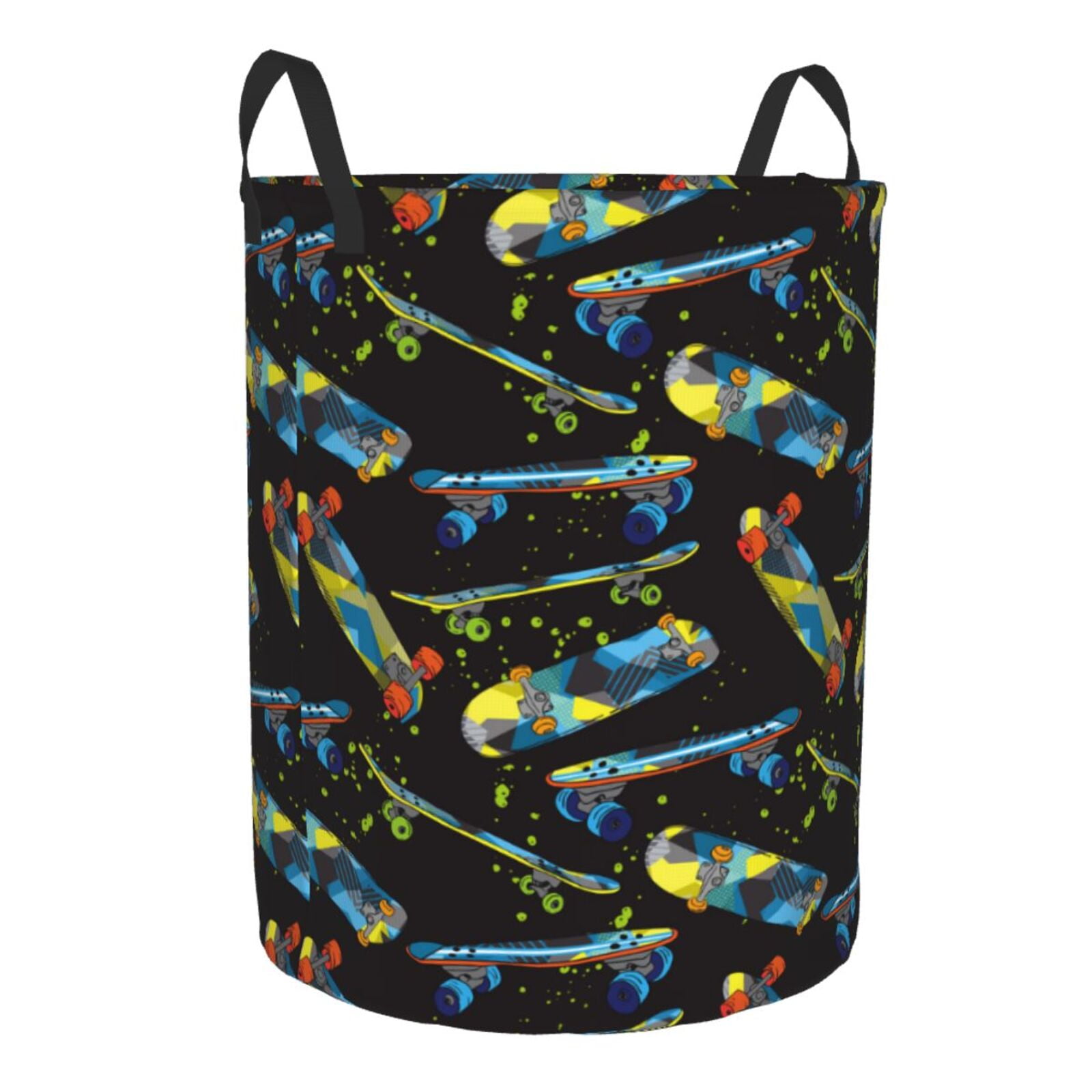 Lsque Colorful Skateboard pattern Laundry Hamper Basket, Tall Woven ...