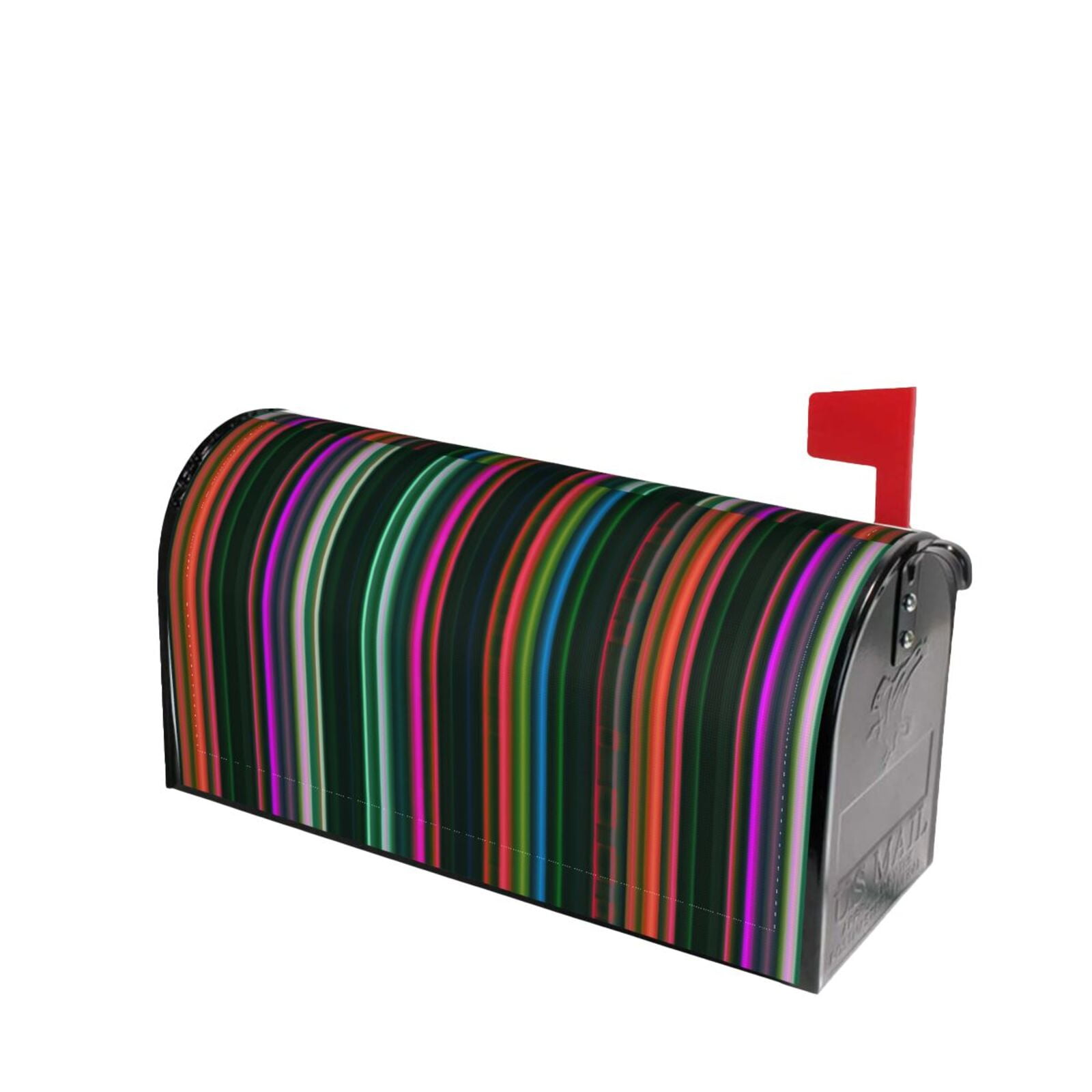 Lsque Colorful Stripes Mailbox Cover Standard Size ,Magnetic Mailbox ...